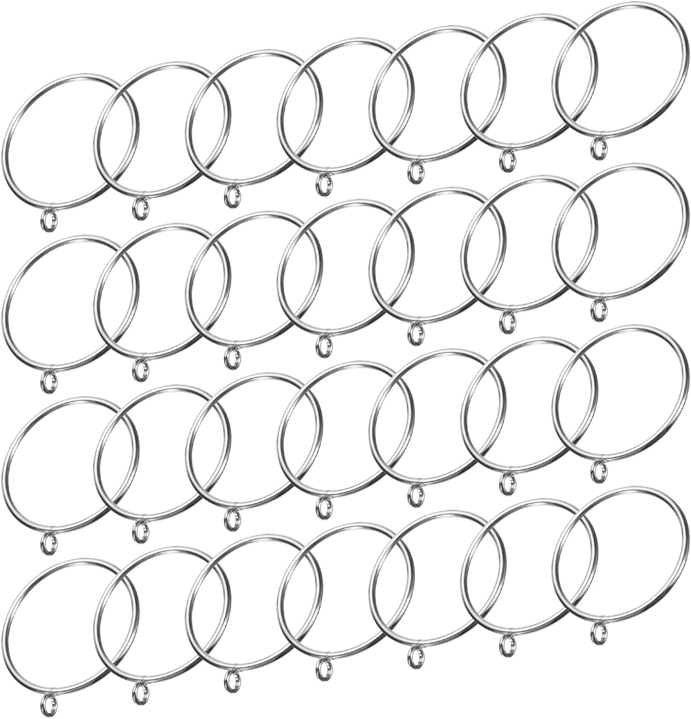 Amazon.com: uxcell 28 PCS Curtain Rod Rings with Eyelets Drapery Metal ...