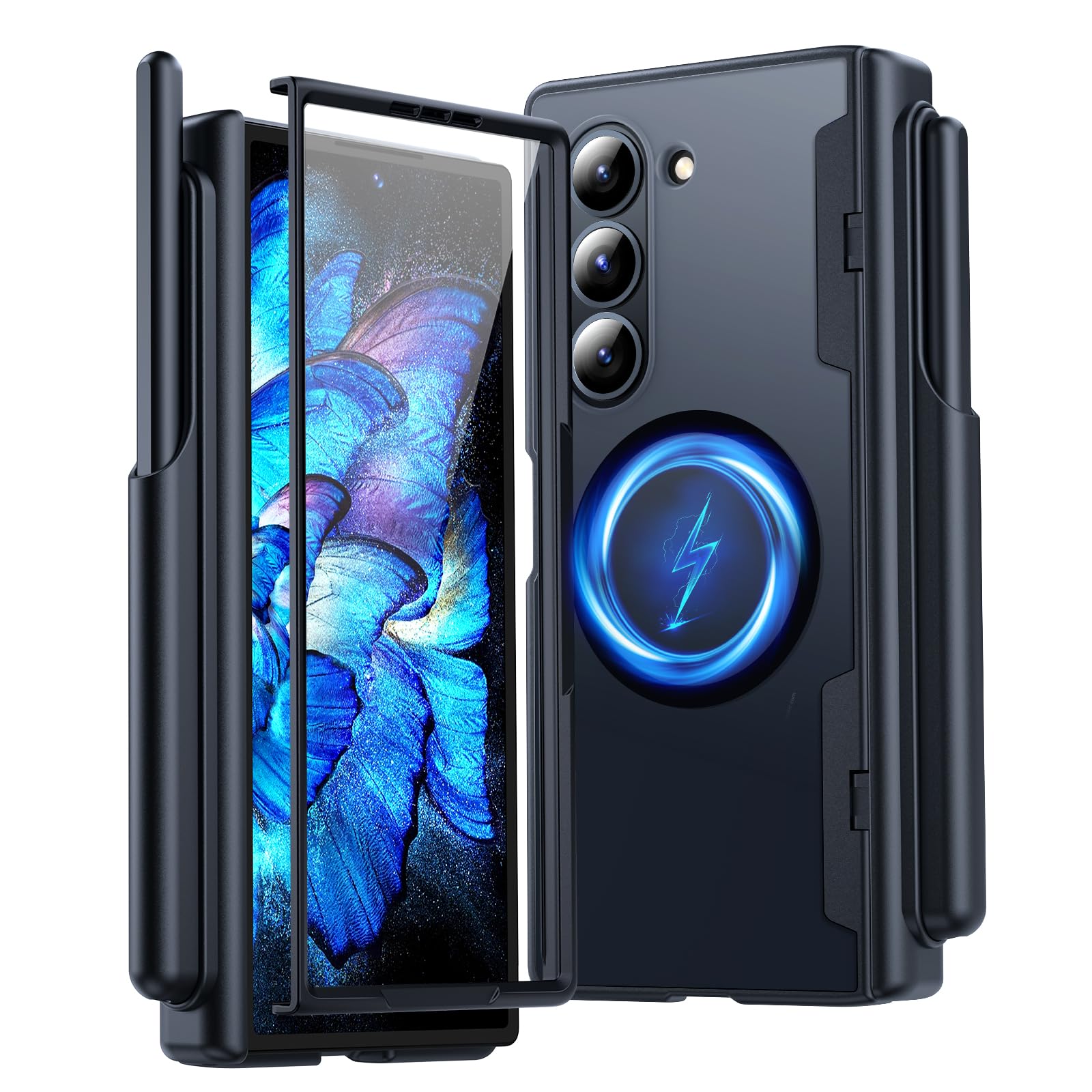 Amazon.com: TAURI Magnetic for Samsung Galaxy Z Fold 6 Case with S Pen ...