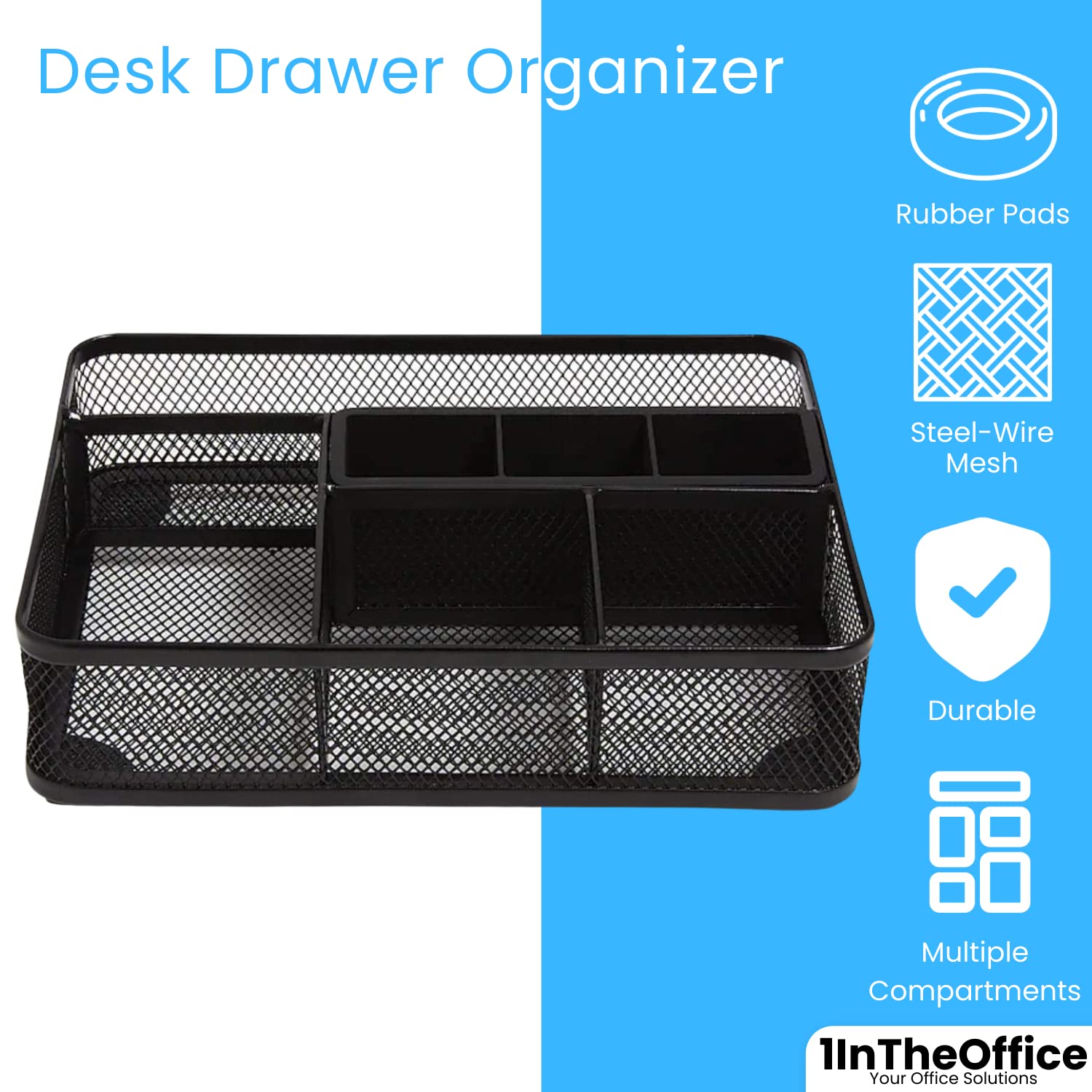 Snapklik.com : 1InTheOffice Modern Minimalist Mesh Collection Desk ...