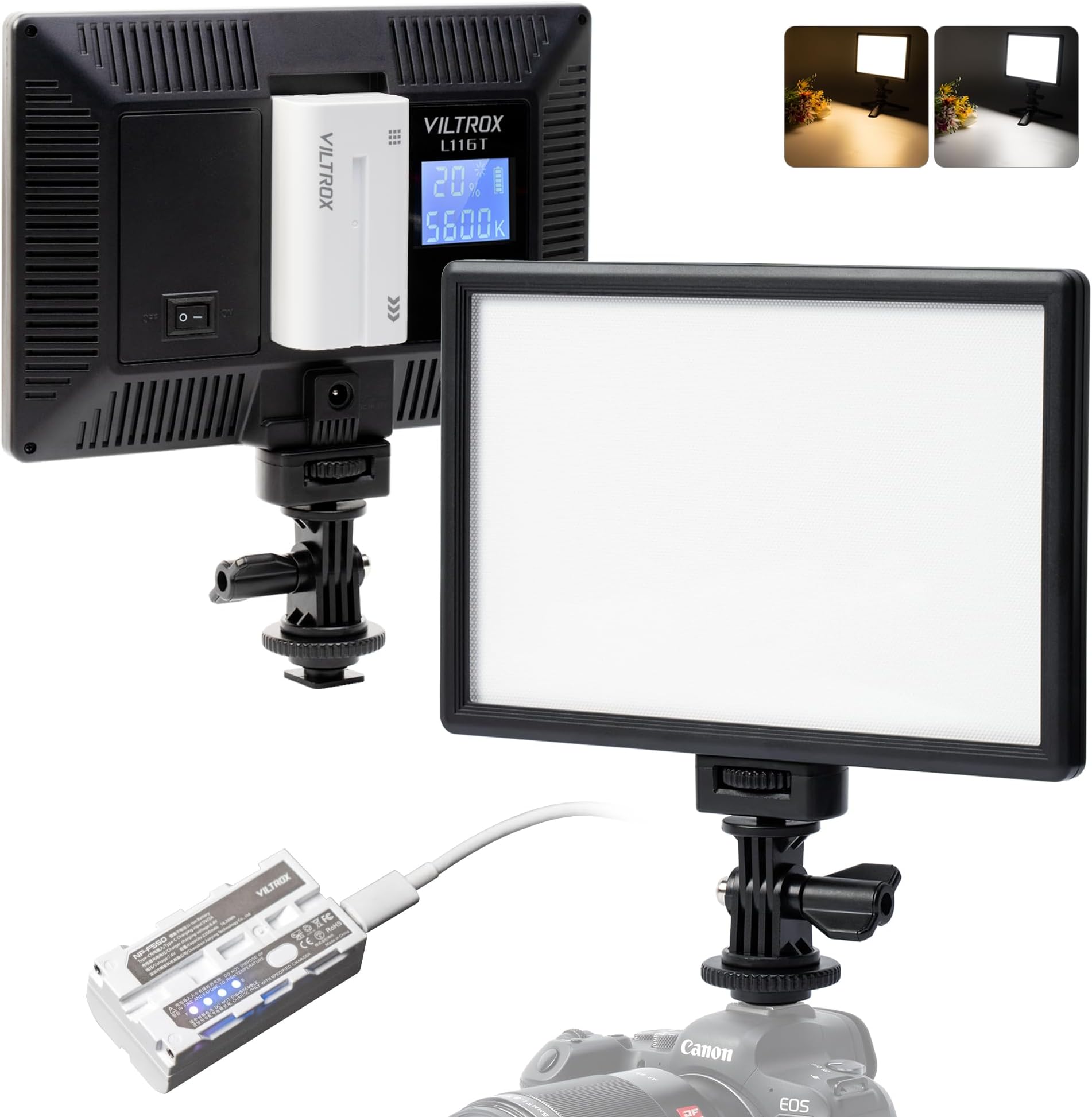 Amazon.com : VILTROX 2-Packs VL-200T LED Video Photography Lighting Kit ...