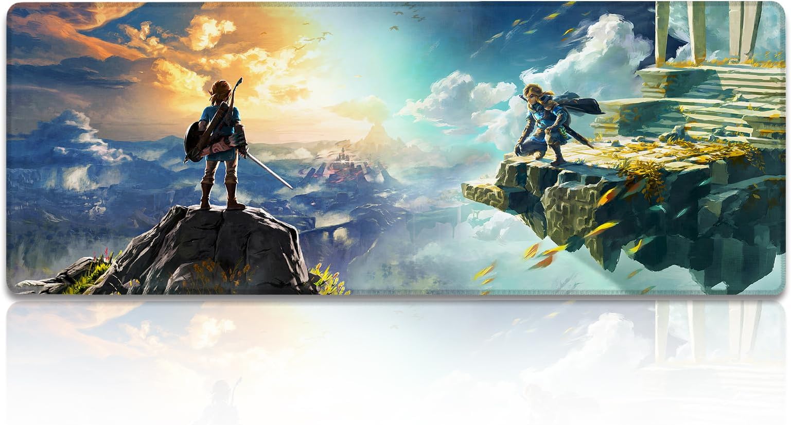 Amazon.com : SAUOUIX Anime Zelda Gaming Mouse Pad Waterproof Keyboard ...