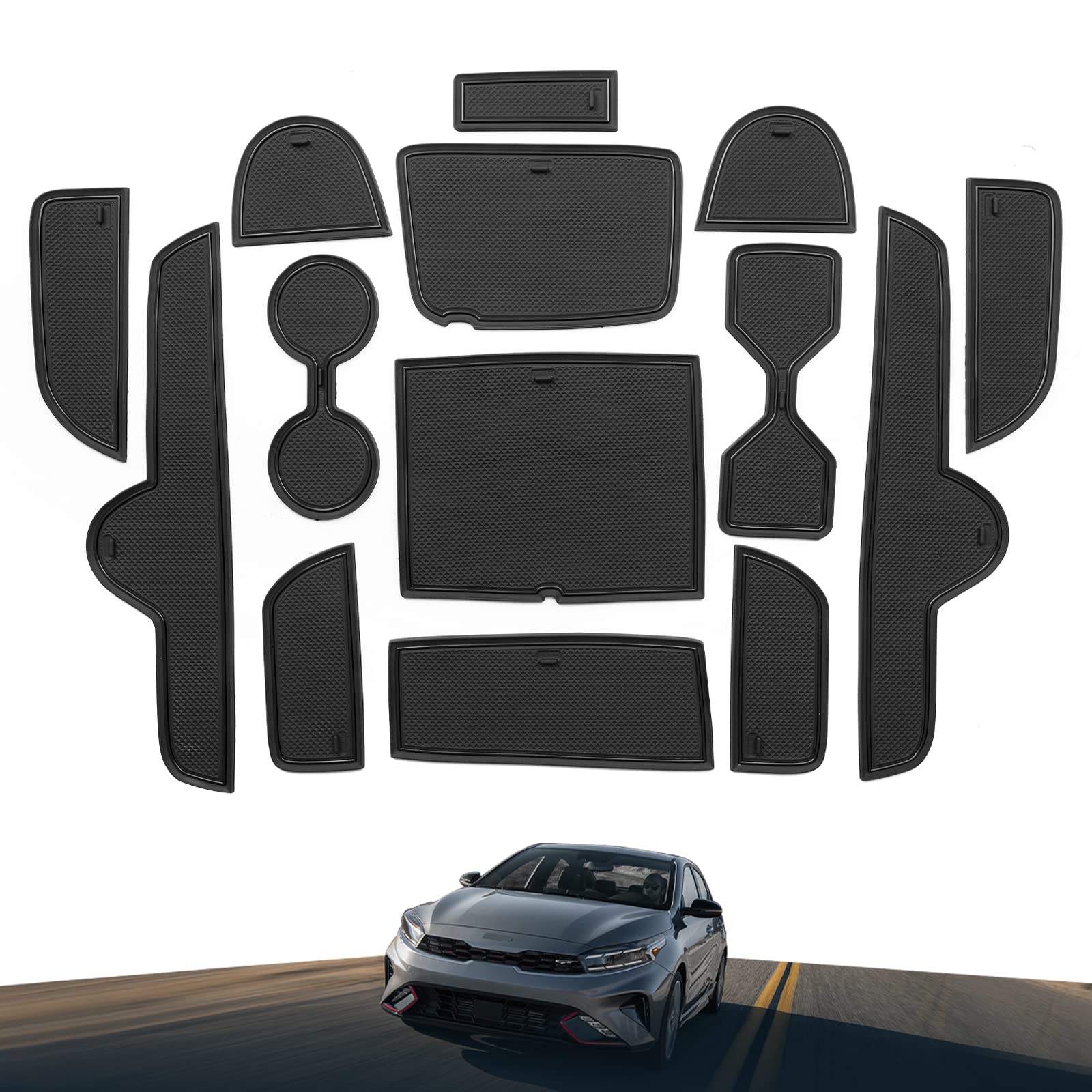 Snapklik.com : SMABEE Car Anti-Slip Gate Slot Cup Mat For 2022-2024 Kia ...