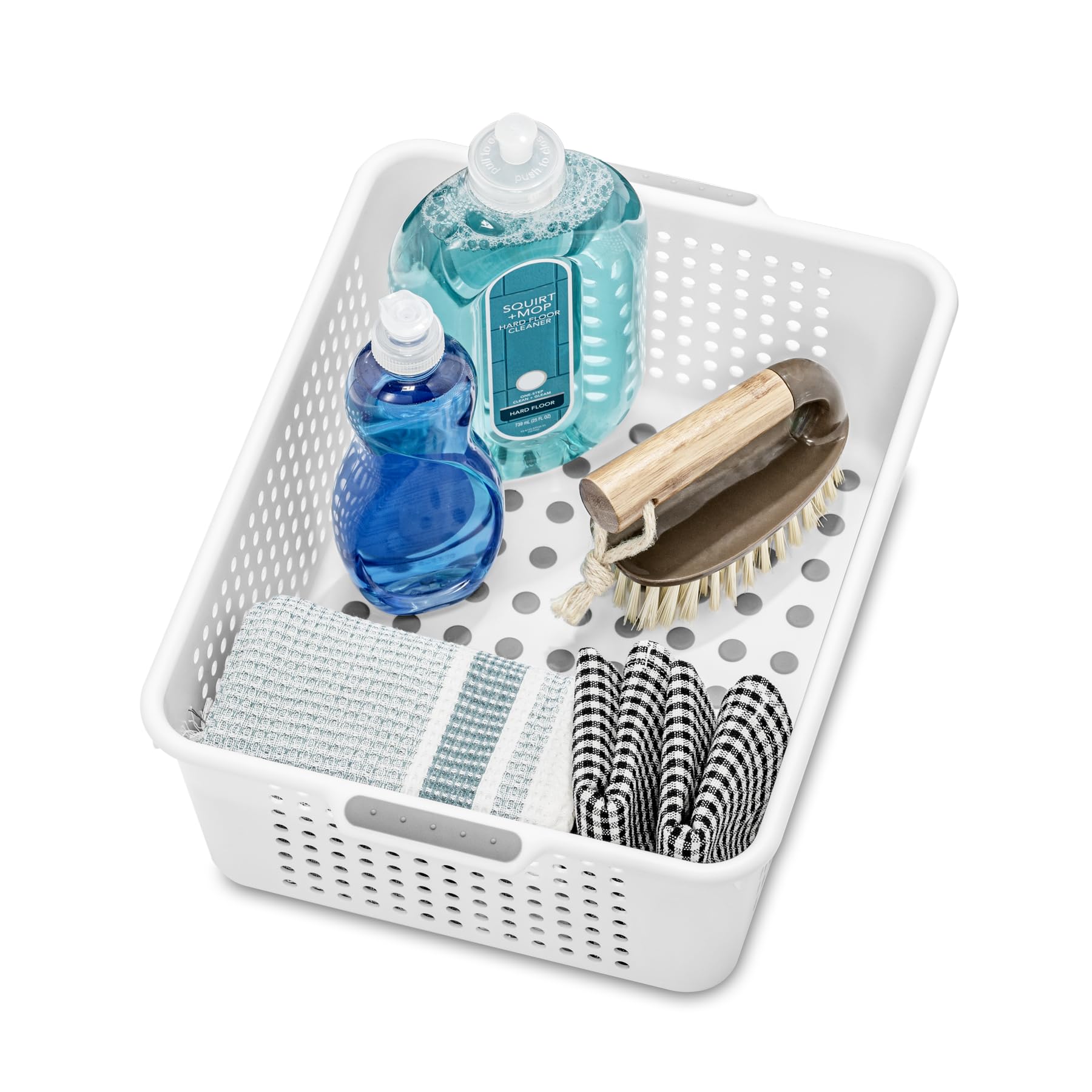 Madesmart Plastic Multipurpose Storage Basket with Handles, Portable ...