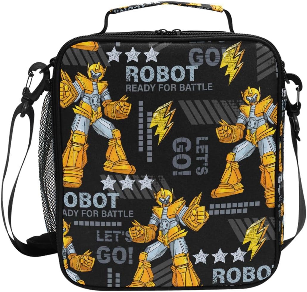 Amazon.com: Urban Style Robots Lunch Box for Girl Boys, School Kids ...