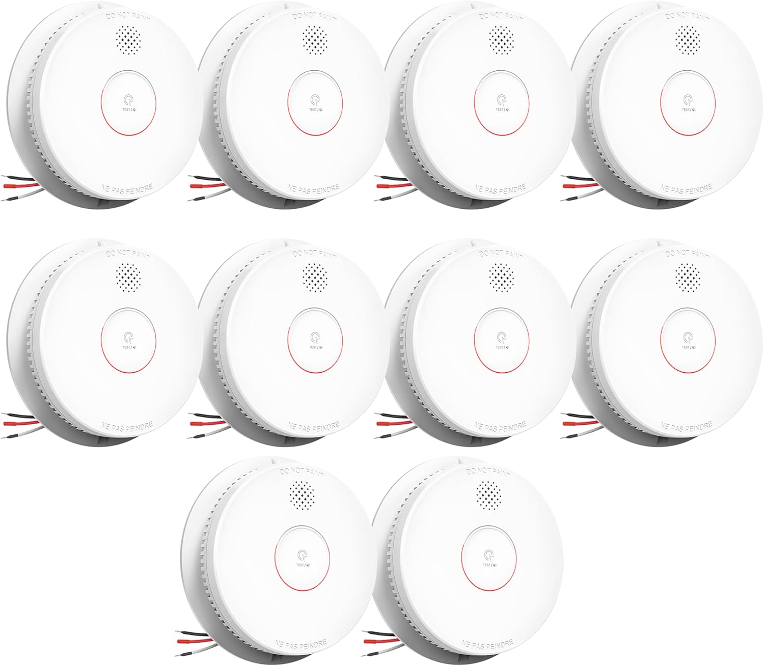 SITERWELL Smoke Detector, Hardwired Interconnected Smoke Detector ...