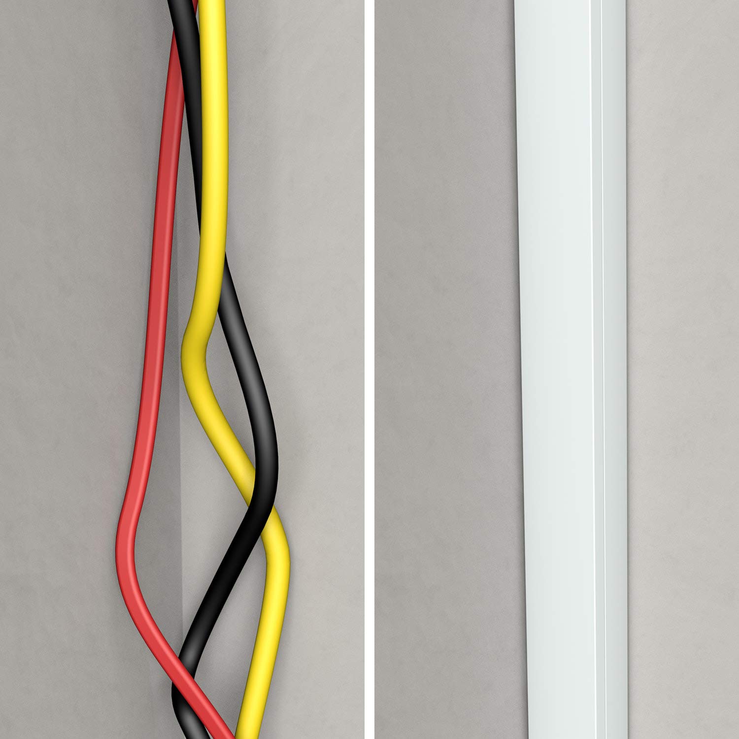 D-Line Square Box Cable Trunking, Self-Adhesive Cable Hider, Cable ...