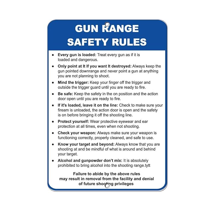 Buy Dark Branches Gun Range Safety Rules Every Gun is Loaded Security ...