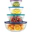 Amazon.com: Pyrex 8 Piece Ribbed Bowl (4) Set Including Assorted ...