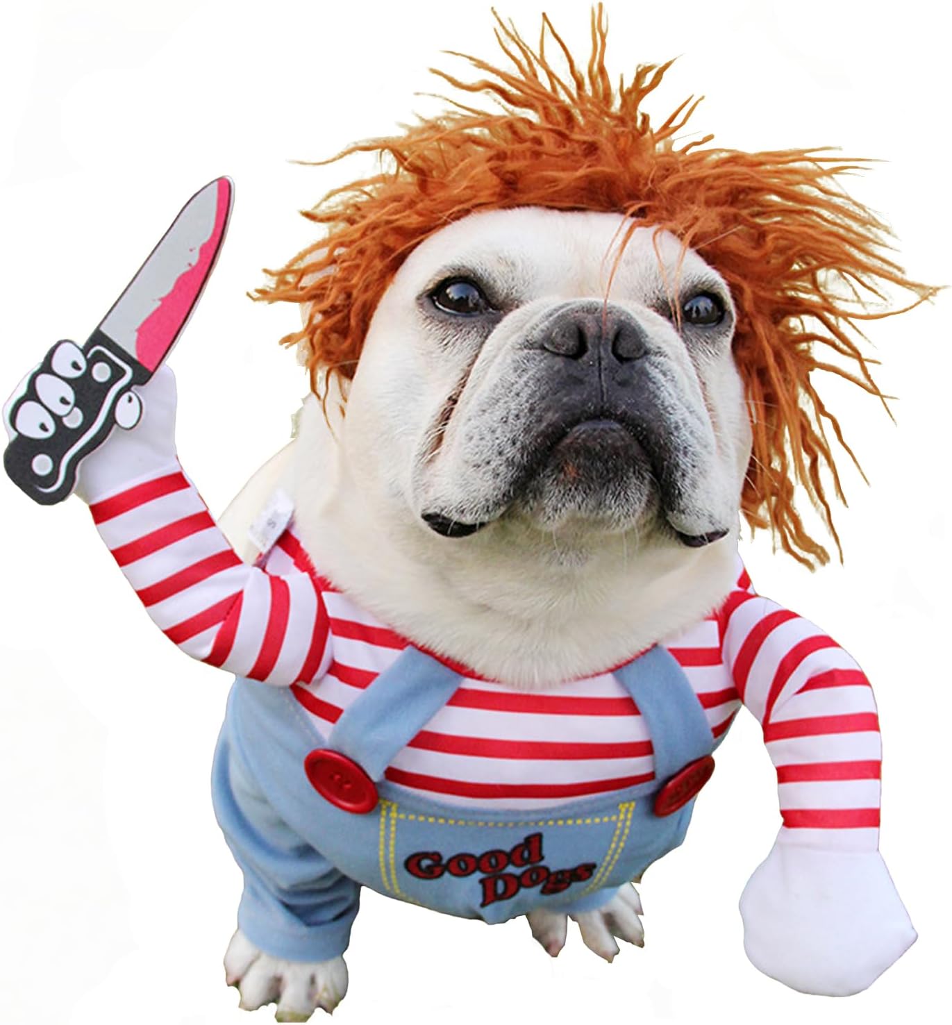 Amazon.com : Chucky Dog Costume Pet Deadly Doll for Funny Dog Halloween ...