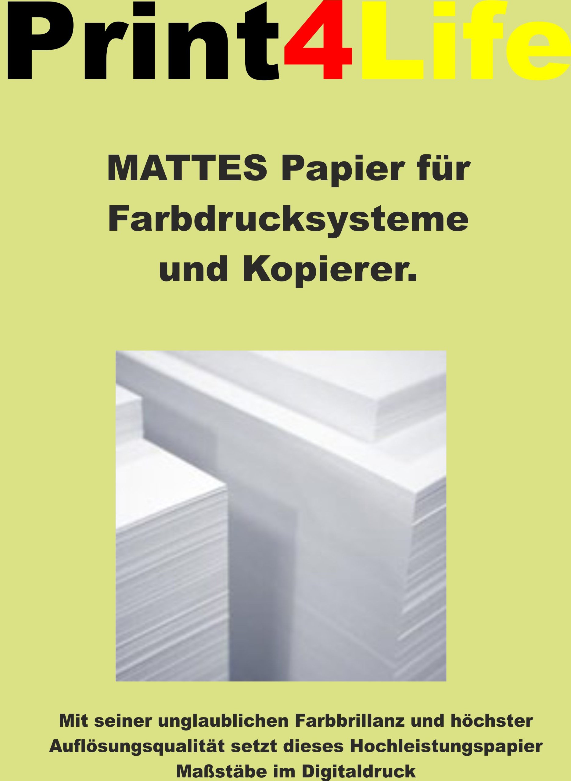 Buy 125 sheets of 300g A4 paper MATTES for color printers and copiers ...