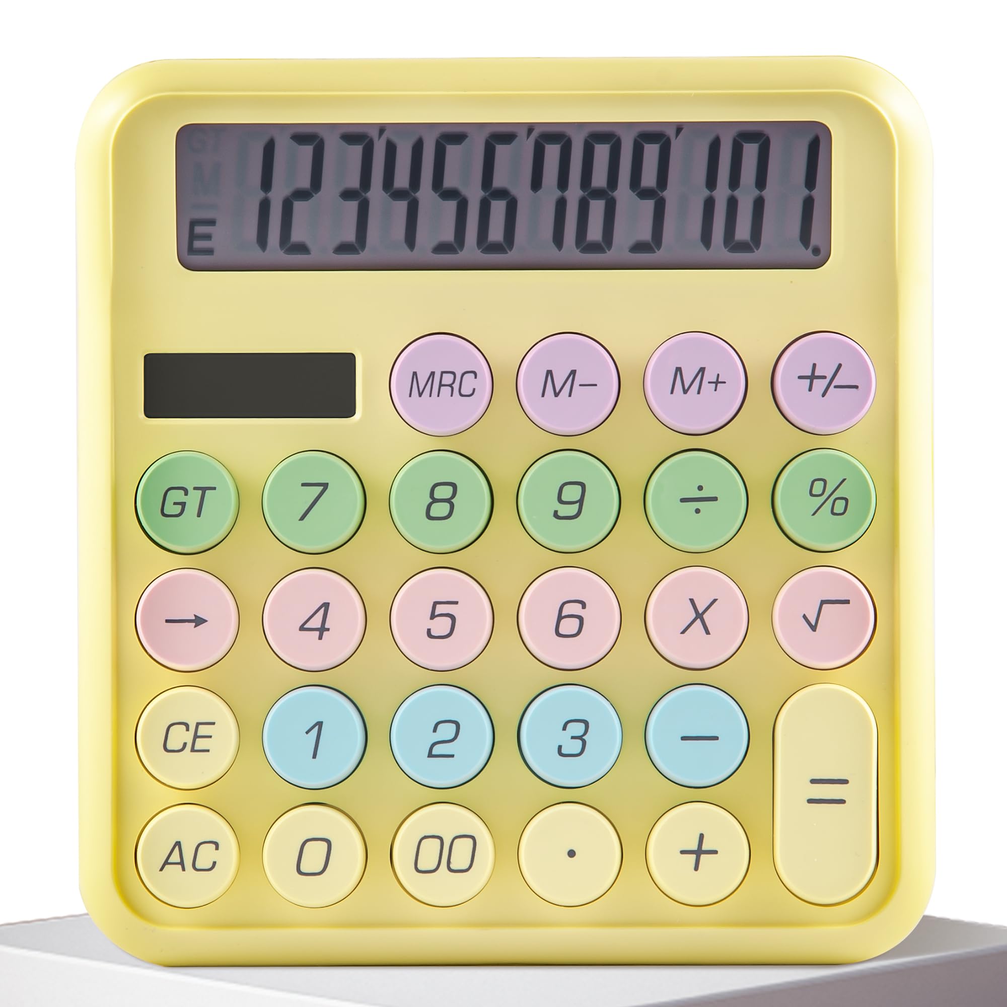 Snapklik.com : Desktop Calculator, Yellow Mechanical, Cute 12 Digit ...