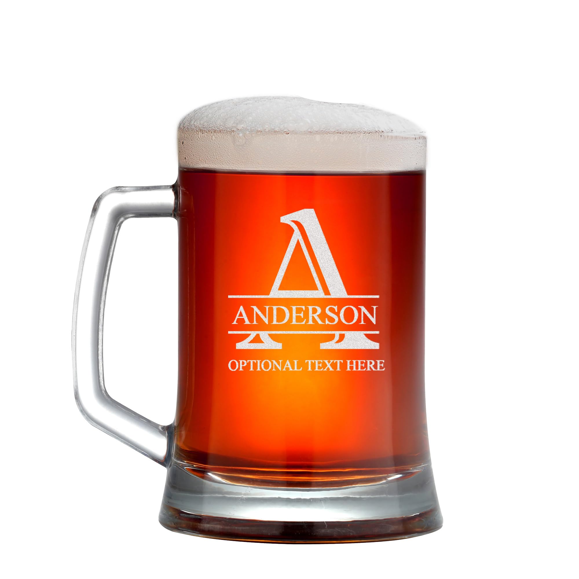 Amazon.com | Personalized Beer Mugs - Custom Text Beer Glass with ...