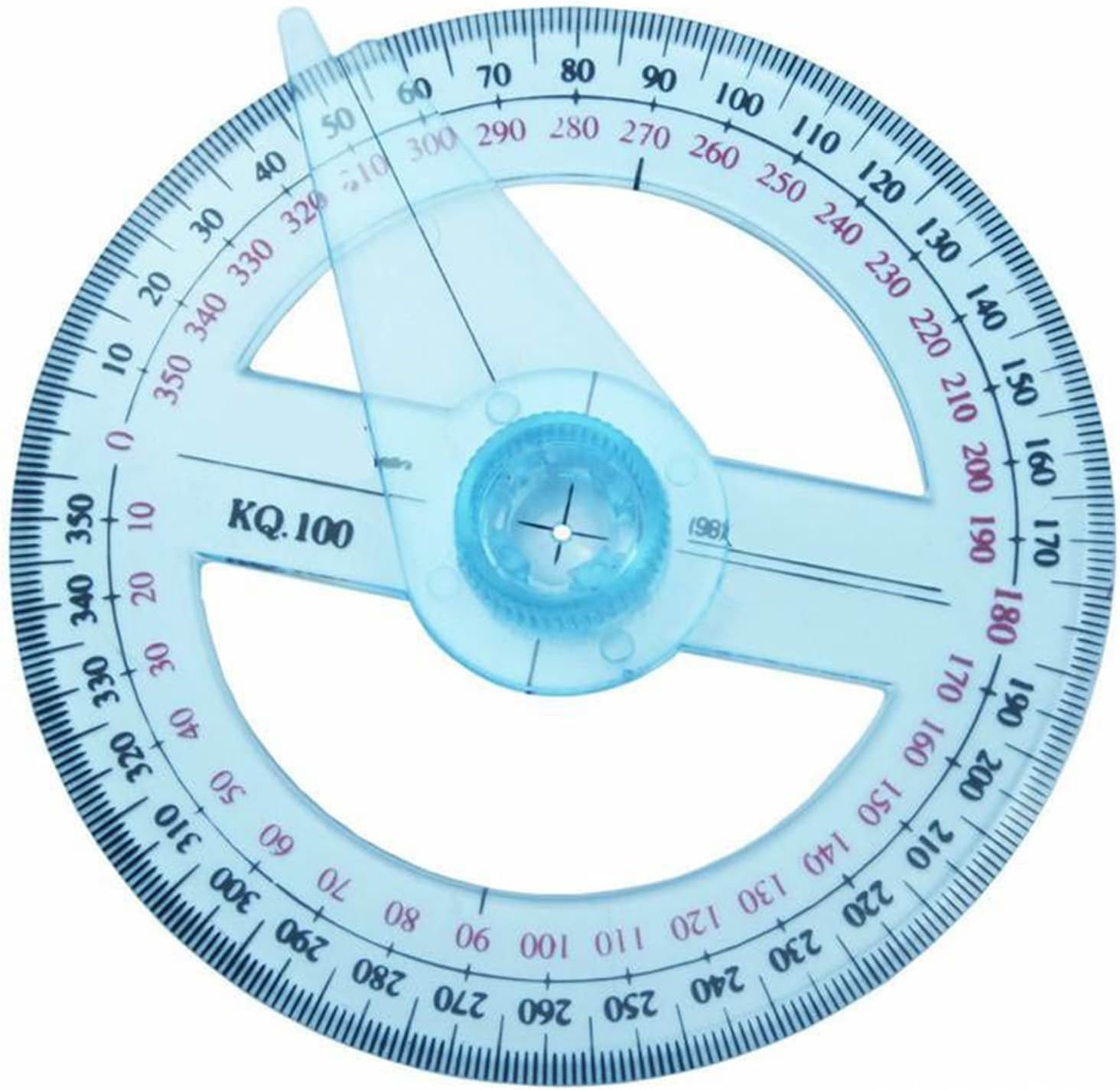 Amazon.com: Htppzjr Blue Round Angle Protractor Clear Scale Labor ...