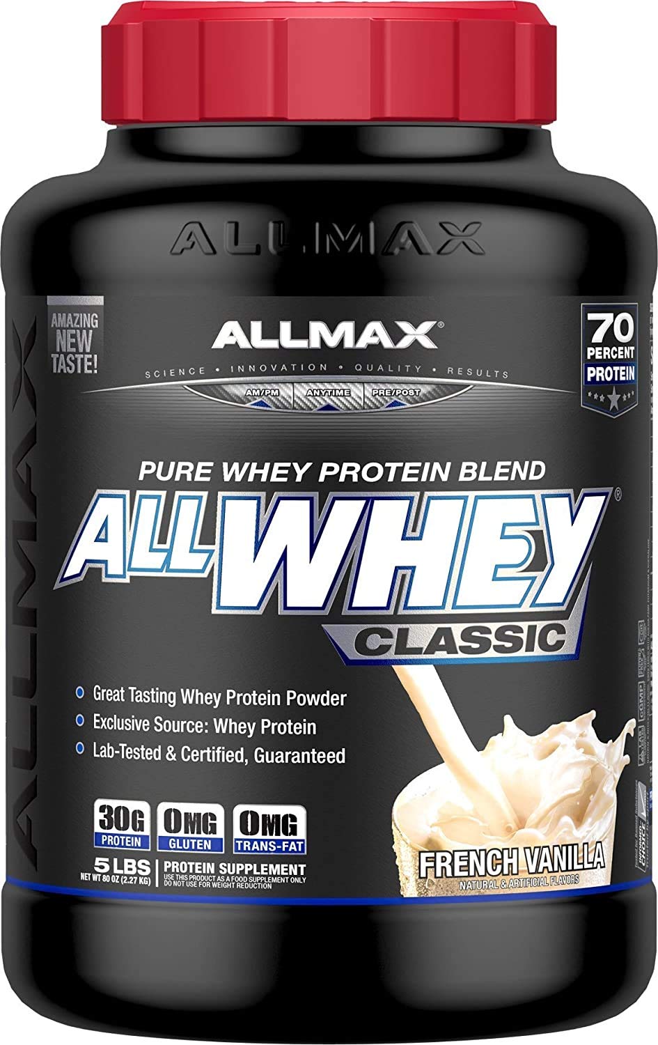 Amazon.com: ALLMAX Nutrition AllWhey Classic Whey Protein, Vanilla, 5 ...
