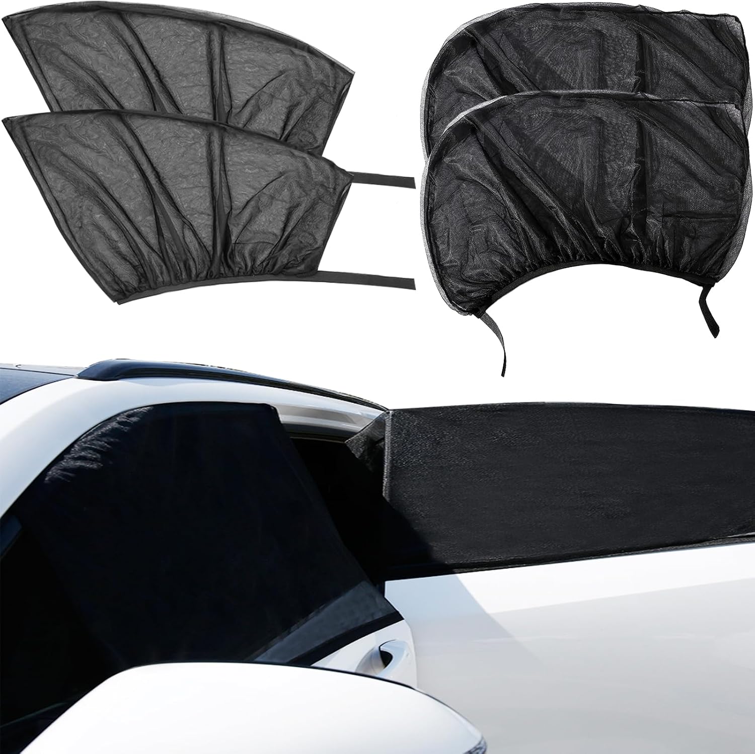 HGGWZWIF 4Pcs Parasol para Auto Ventana Lateral, Ajustable Parasol ...
