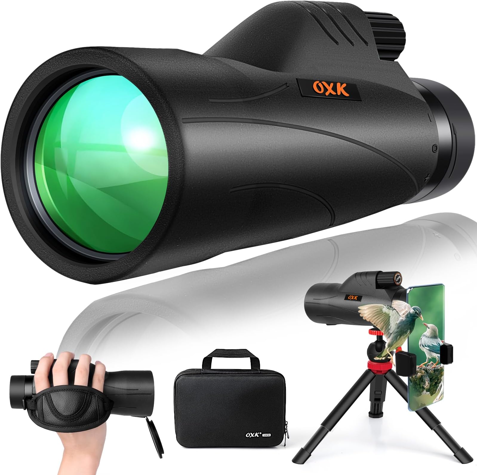 Amazon.com : 12x56 High Power Monocular Telescope with Smartphone ...