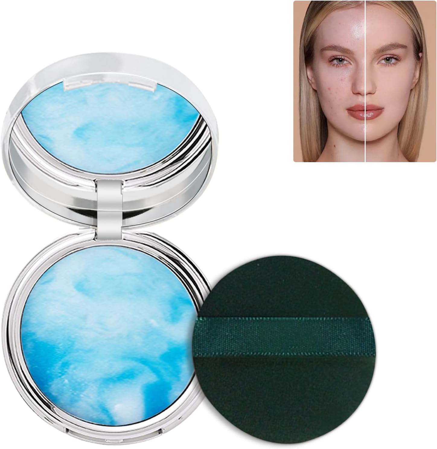 Amazon.com : Oil Control Face Pressed Powder, Jelly Pressed Powder Face ...