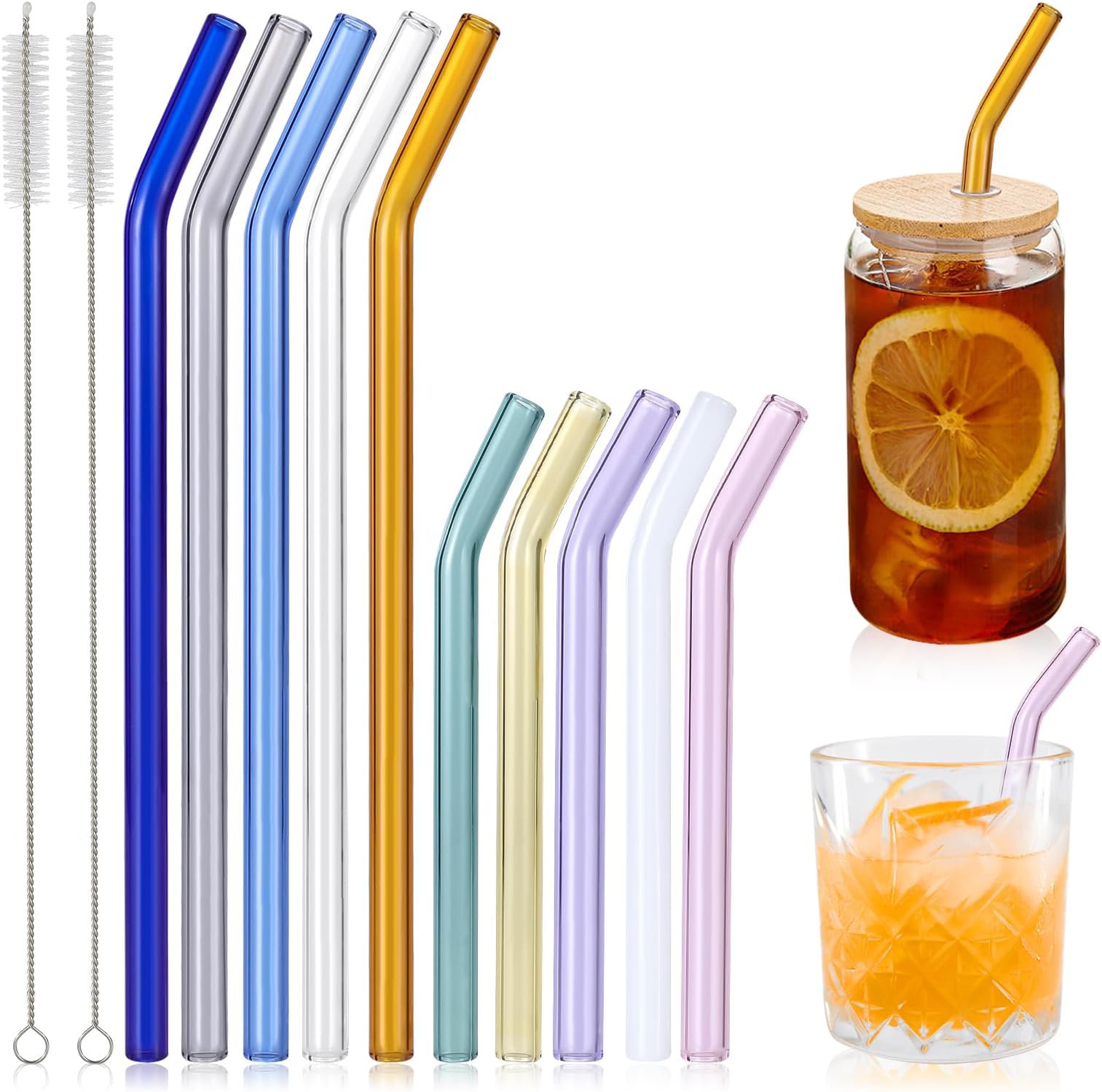 Amazon.com: (4) Glass straws, and straw cleaner brush, your new life ...