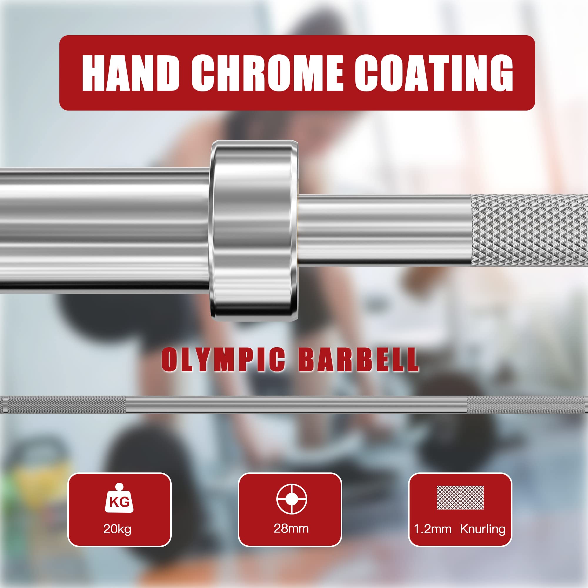 Snapklik.com : Olympic Barbell 4ft/5ft/7ft Curl Weight Bar,330 Lbs ...