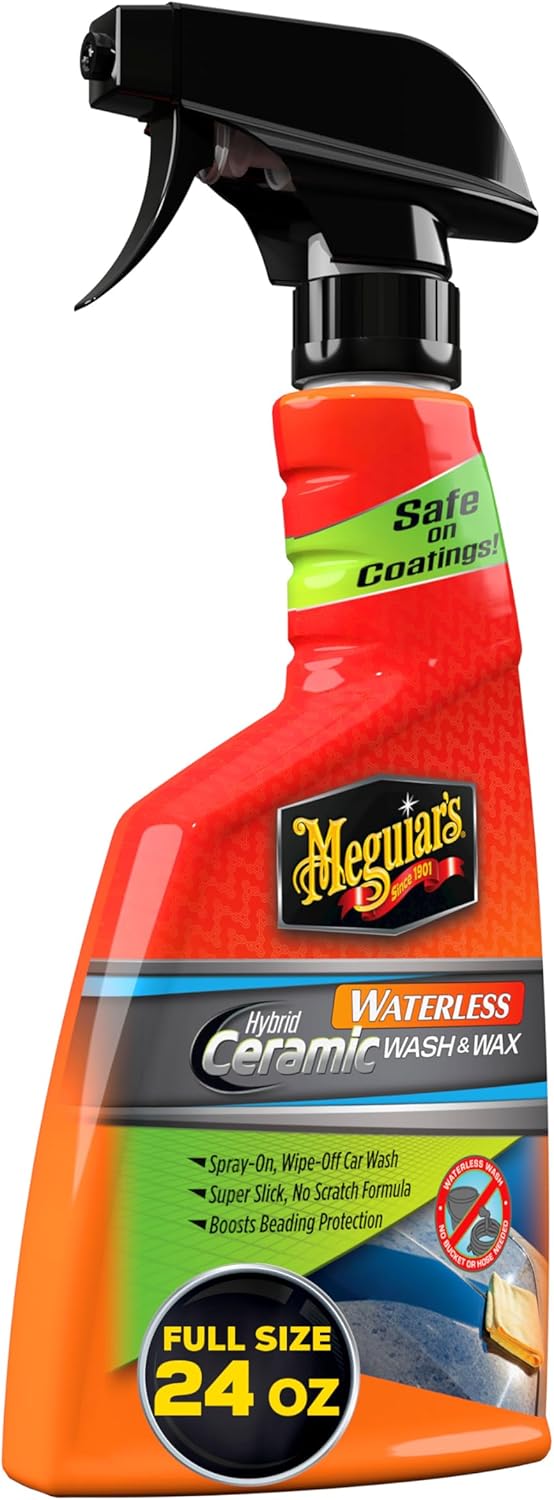 Amazon.com: Meguiar's Hybrid Ceramic Waterless Wash & Wax - Waterless ...