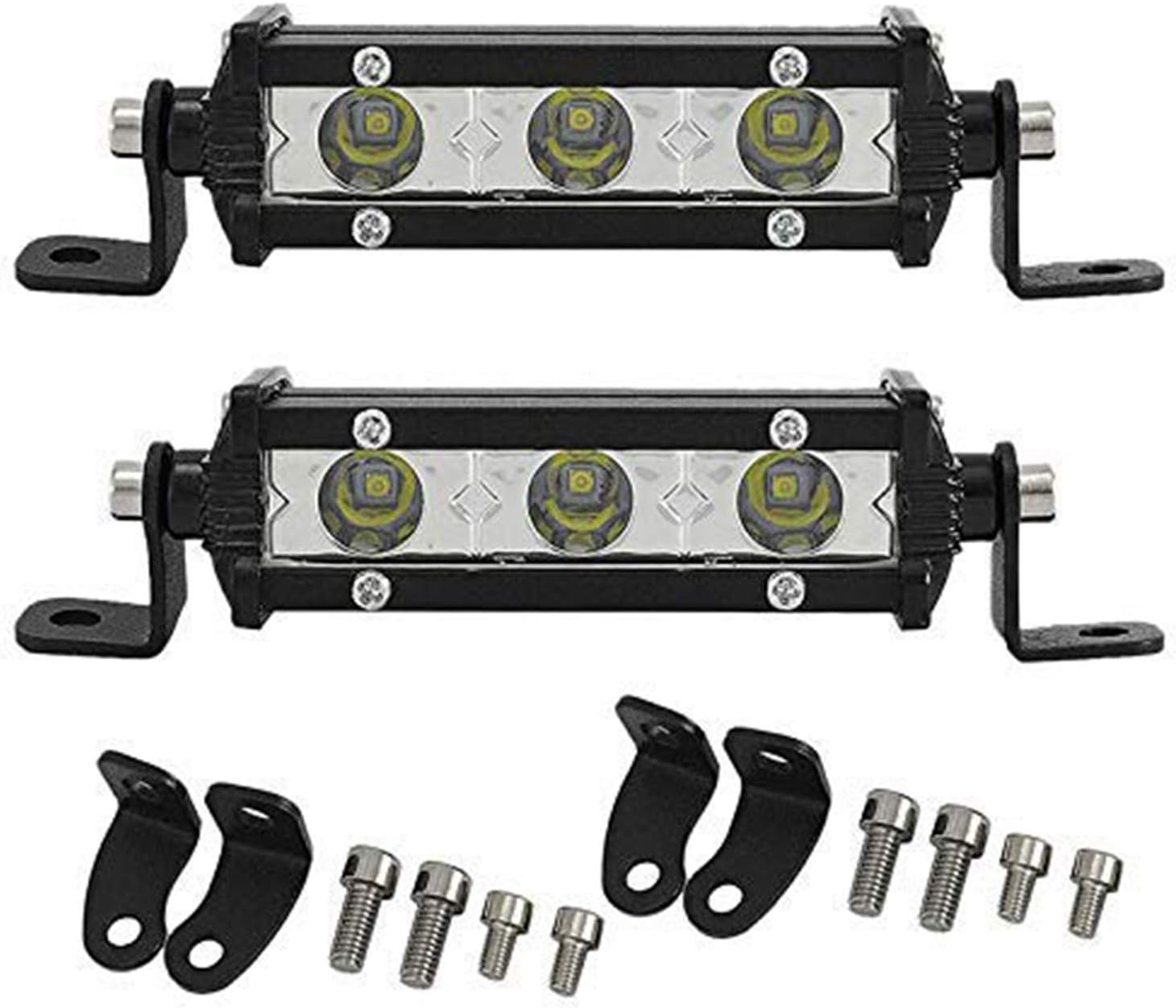 Amazon.com: ASEMI (2 Pack) 6-Inch White Amber Car Light Bar 54watt ...