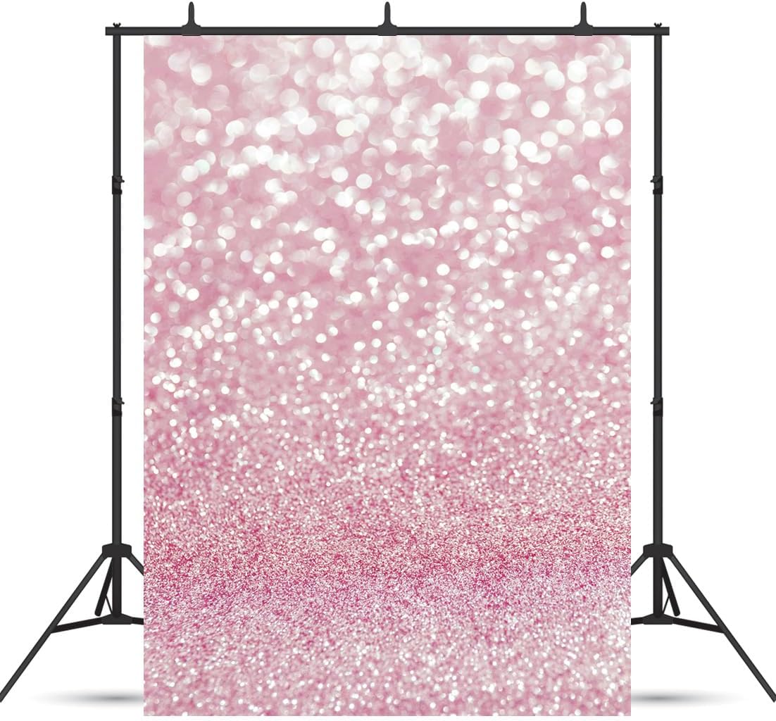 Amazon.com : WOLADA 5x7FT Bokeh Backdrop Glitter Backdrop Pink Photo ...