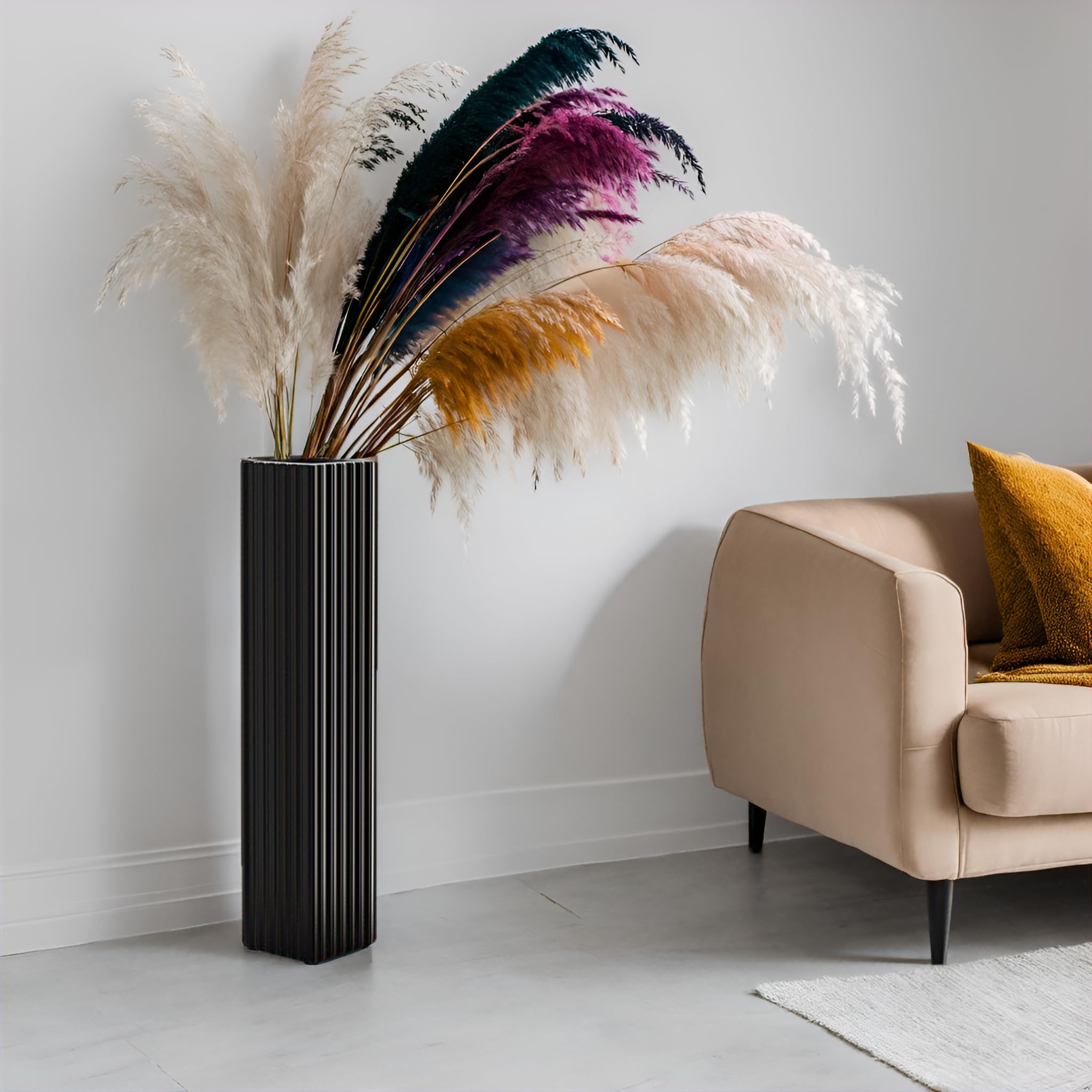 Amazon.com: Tall Floor Vase, 28 Inch Black Floor Vase for Living Room ...