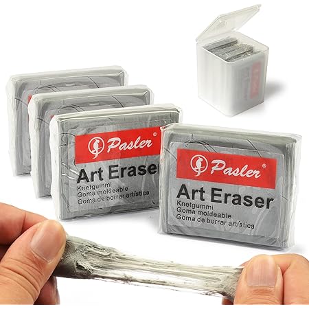 Amazon.com : Evex Drawing Art kneaded Erasers - Large Size Grey,Artist ...