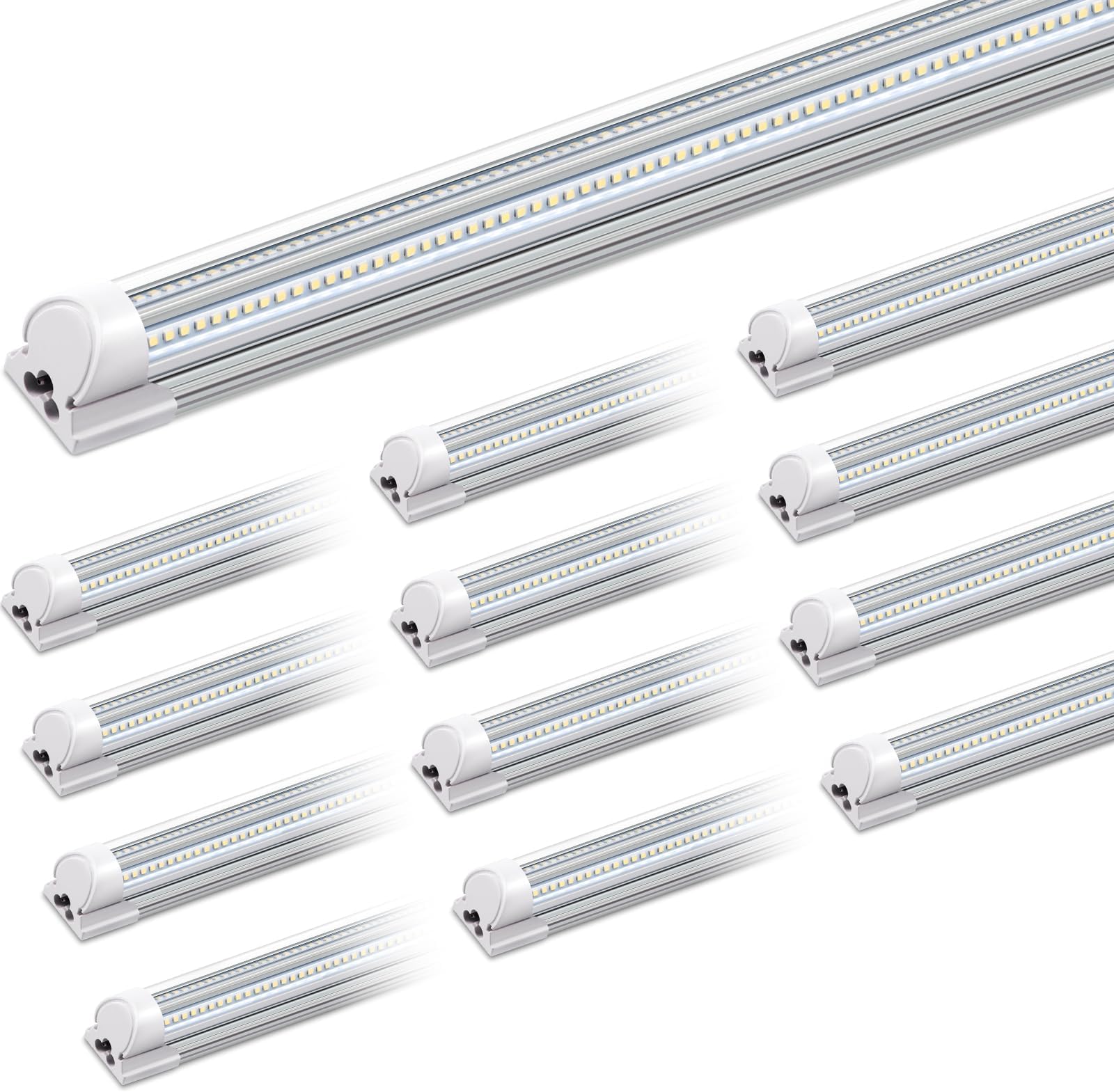 Barrina 8FT LED Shop Lights Fixture, T8 72W 10000lm 5000K, Daylight ...