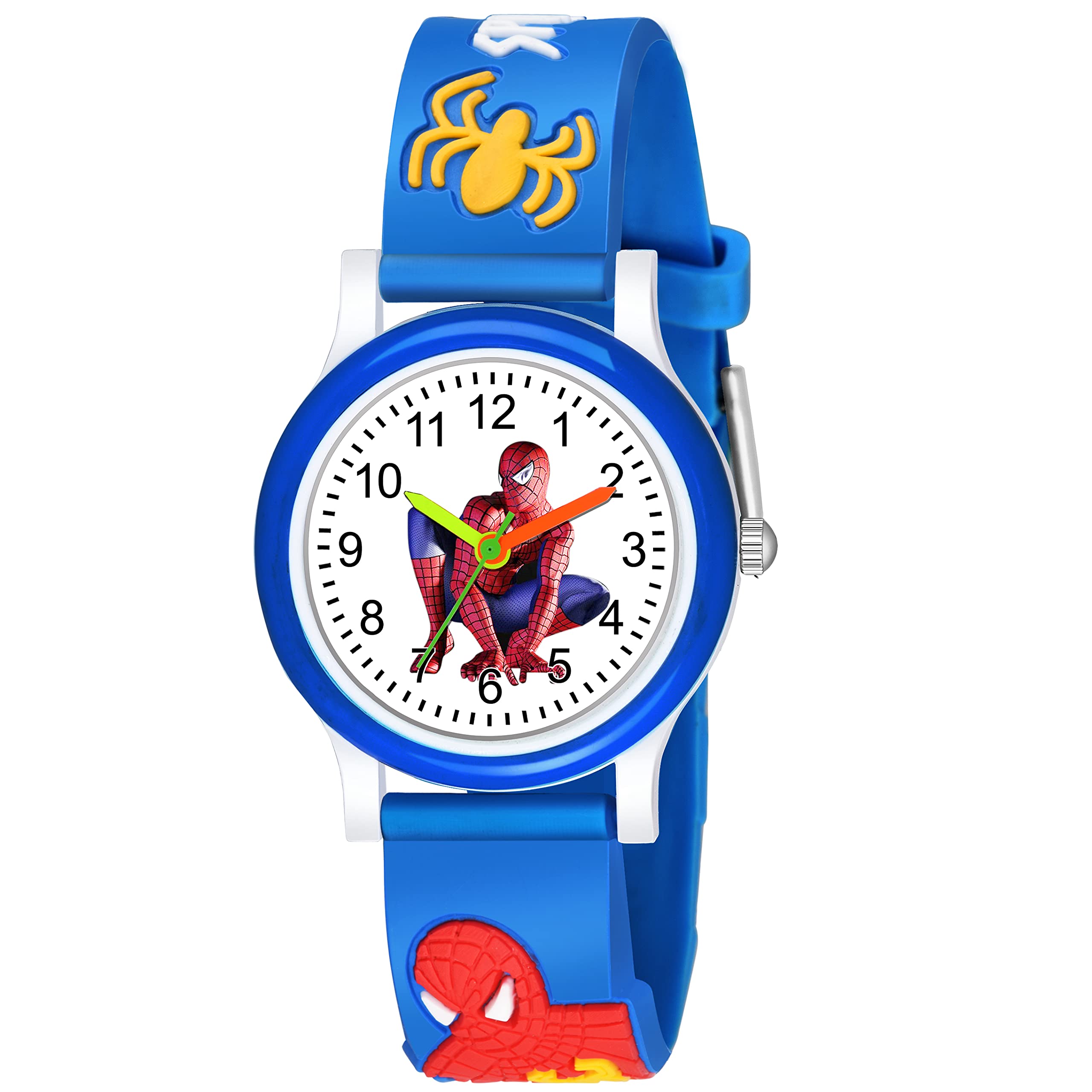 SWADESI STUFF Analogue White Dial Blue Band Rubber Kids Watch for Boys ...