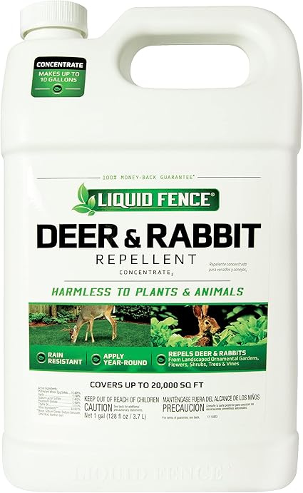 Amazon.com: Liquid Fence Deer and Rabbit Repellent Concentrate, Repels Deer and Rabbits in ...