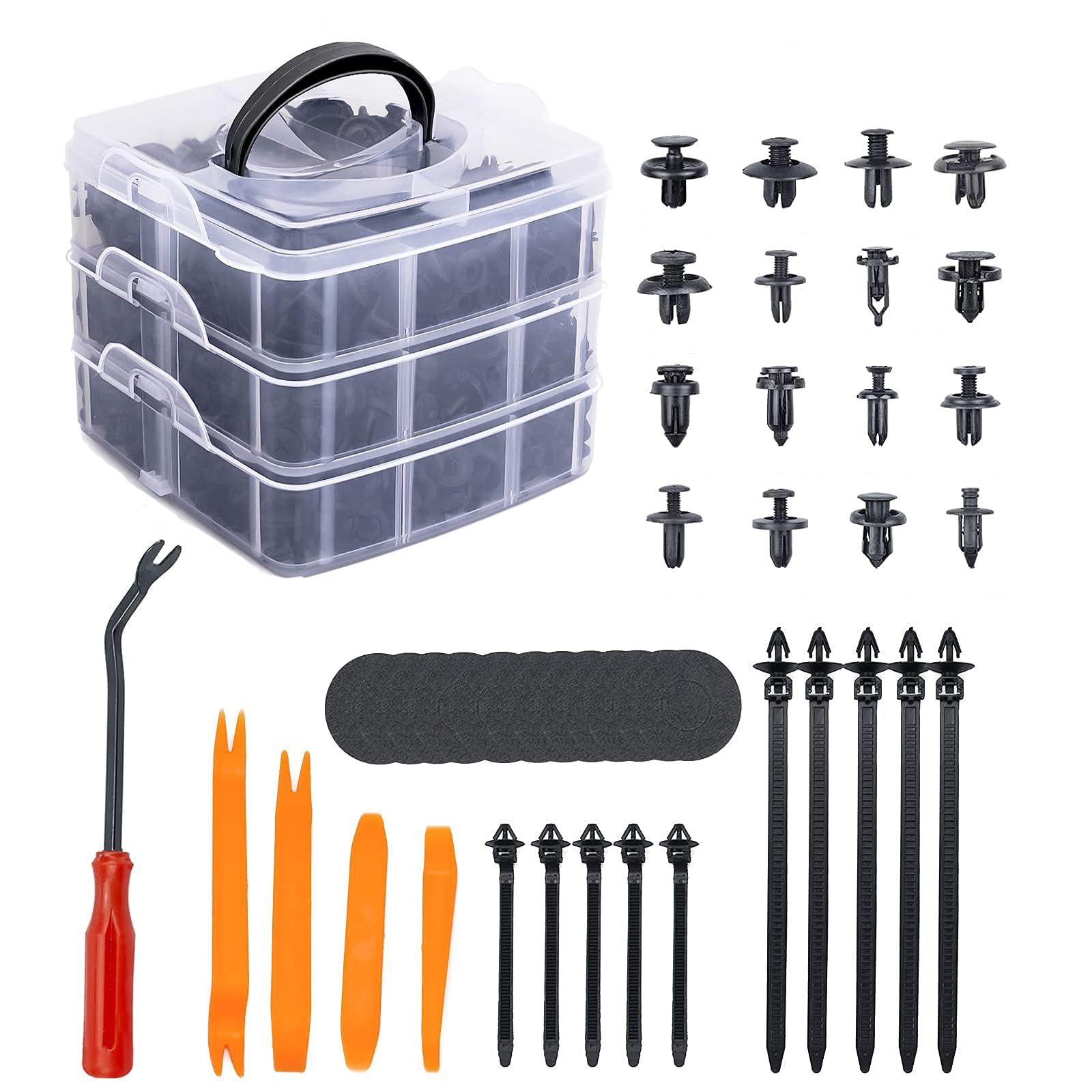 Grapas Automotrices 670 Piezas , Clips de Sujeción de Plástico para ...