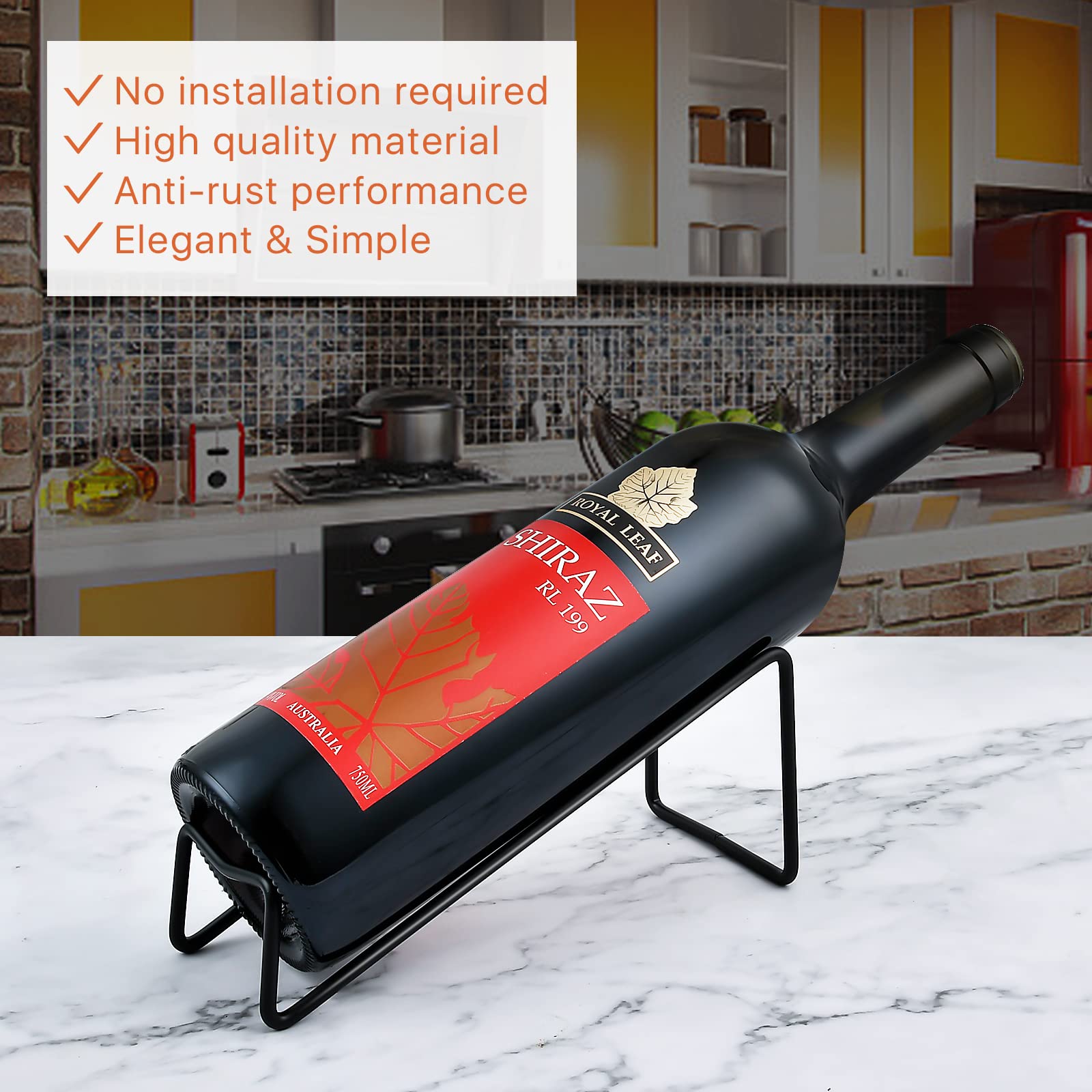 Wine Racks Countertop 6Pcs Single Wine Bottle Rack, Tabletop Wine ...