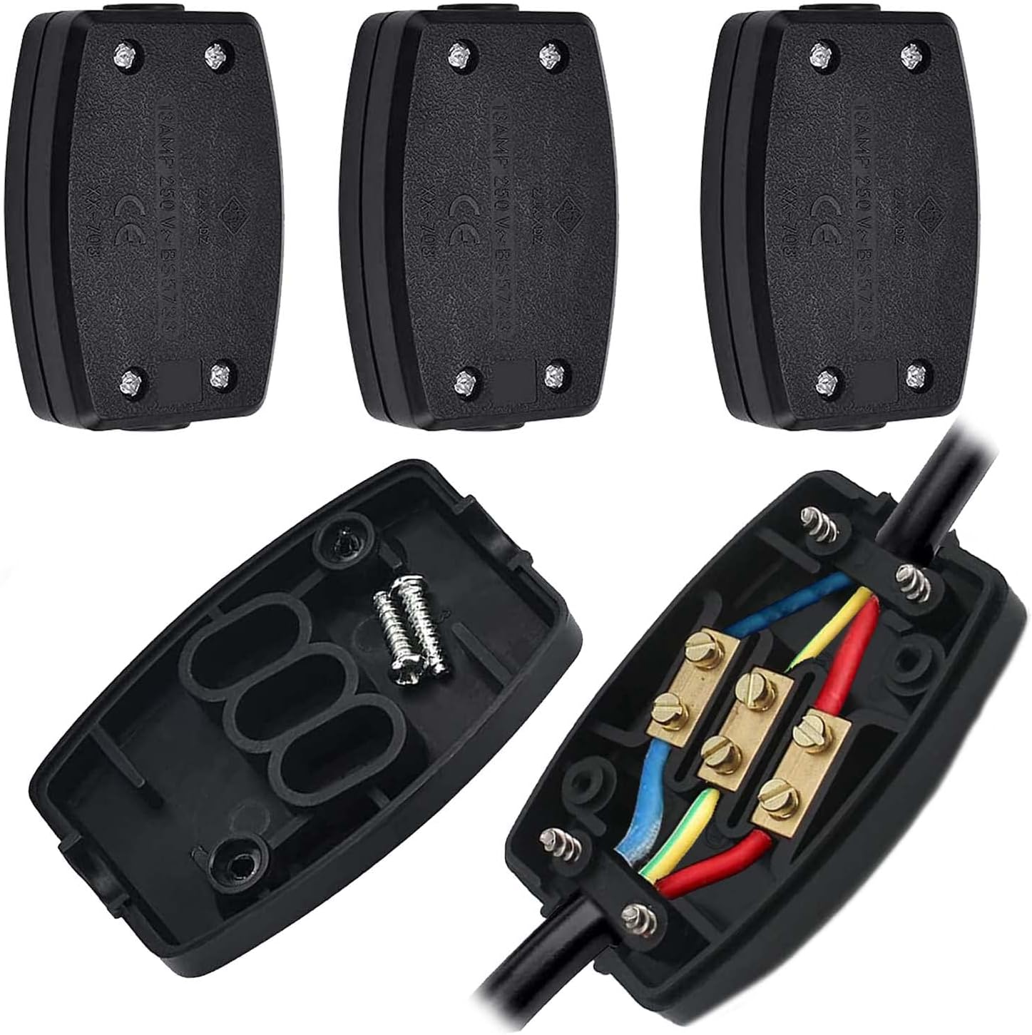 Click WA220 Heavy Duty Junction Box 3 Terminal - 60 Amp (White ...