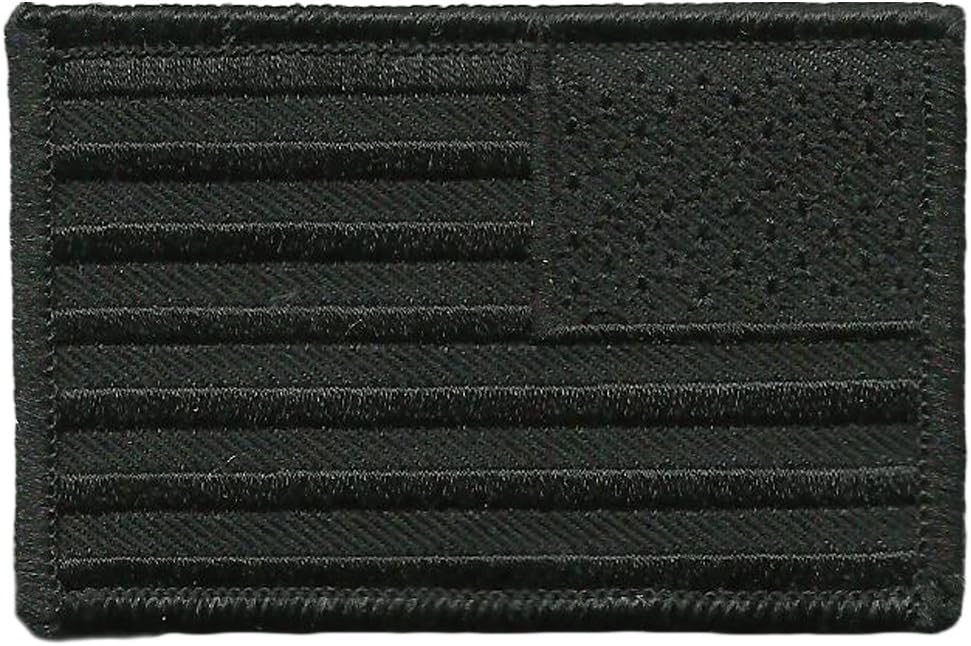 Amazon.com: Tactical Reverse USA Flag Patch - All-Black : Arts, Crafts ...