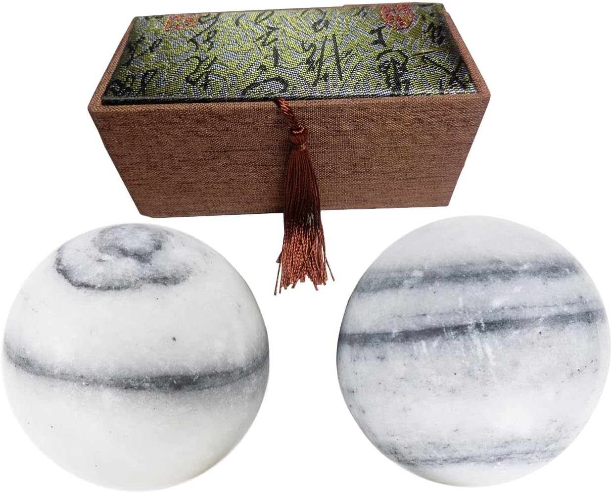 Amazon.com: Denpetec 2pcs Baoding Balls Chinese Health Exercise Stress ...