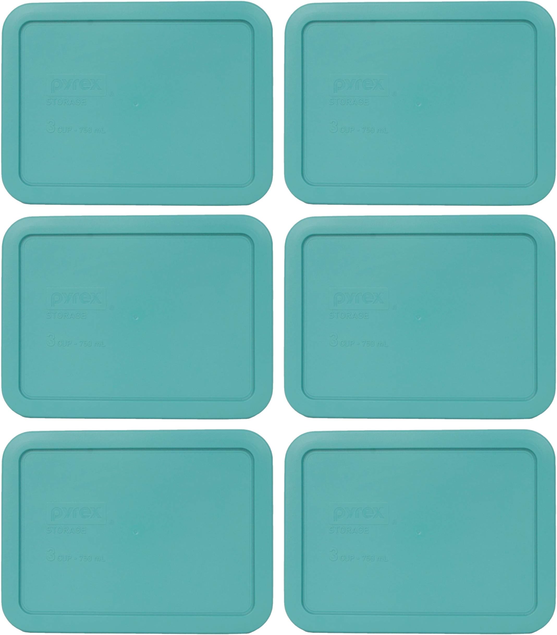 Amazon.com: Pyrex 7402-PC 7-Cup Turquoise Plastic Food Storage Lid ...