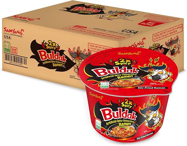 Buldak Spicy Hot Chicken Stir Fried Big Bowl Ramen 2x | Desertcart UAE