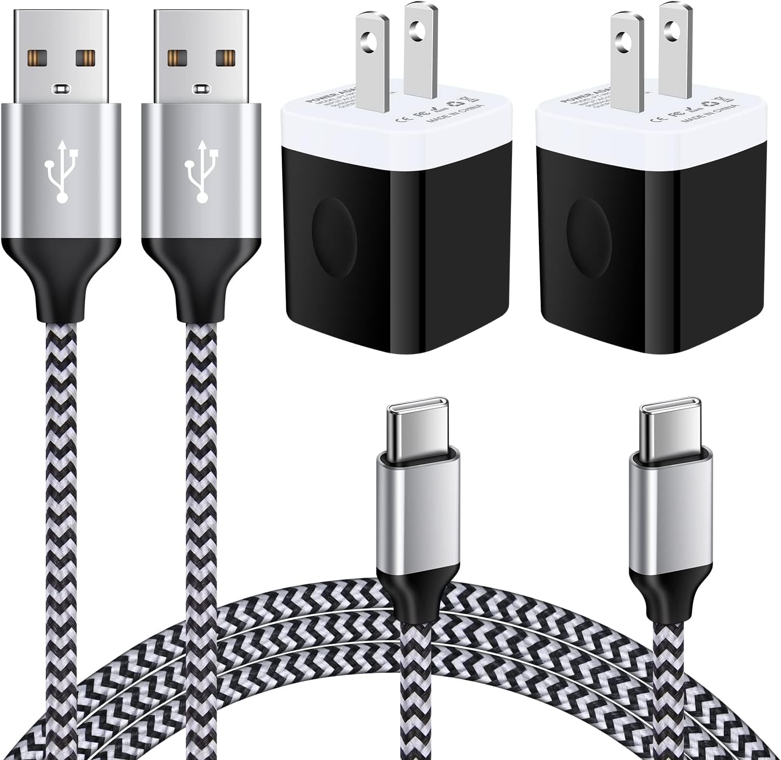 Amazon.com: Type C Charger Fast Charging Wall Plug Block USB C Cord C ...