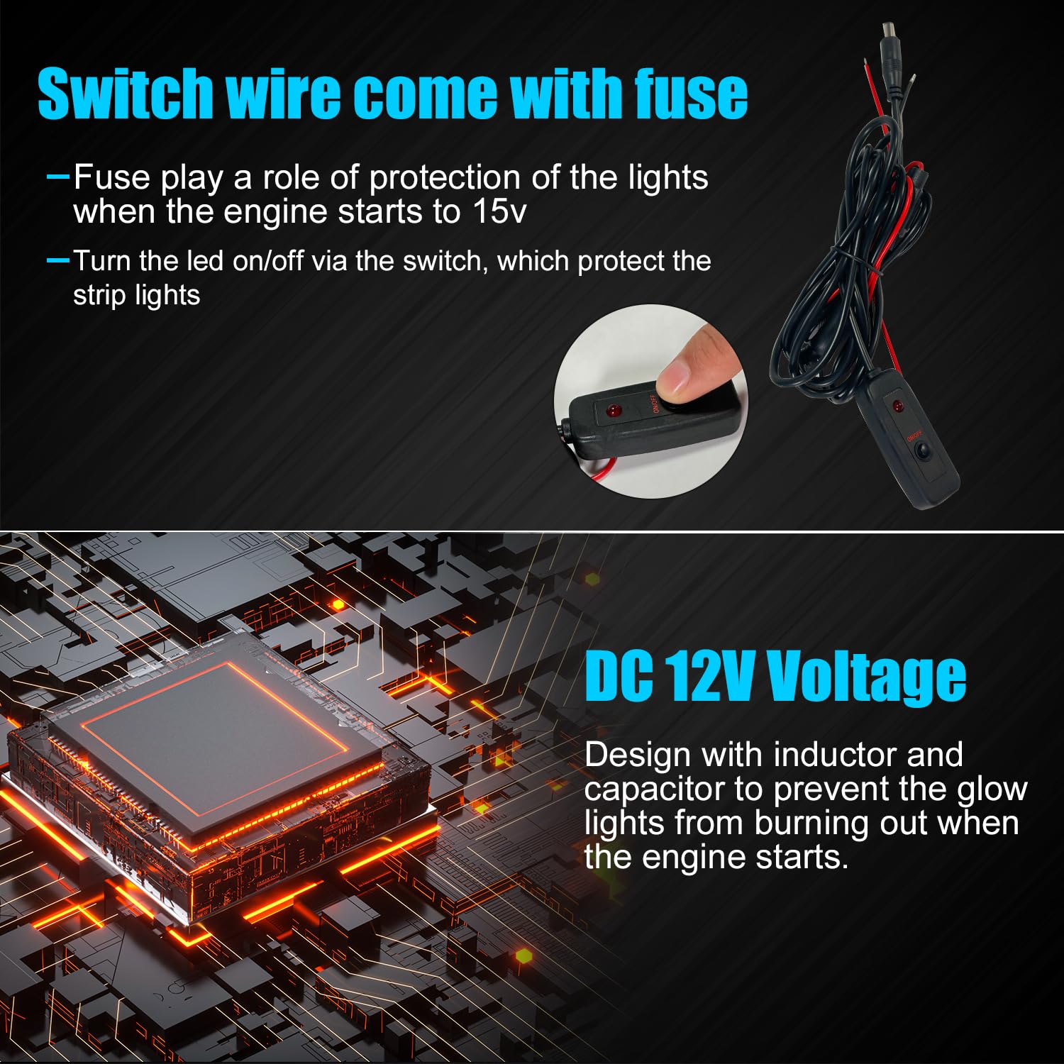 Snapklik.com : SUNPIE Motorcycle LED Light Kit, Motorcycle LED ...