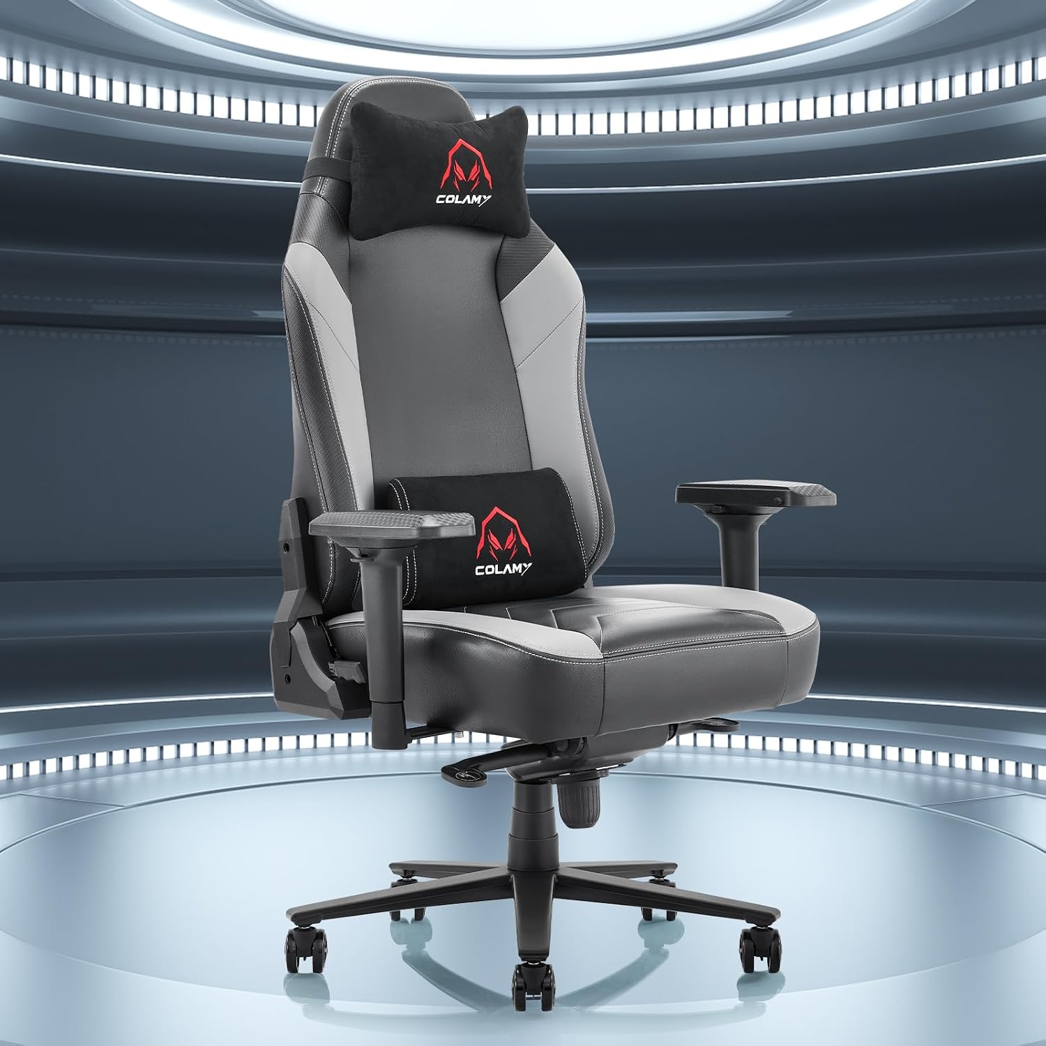 Amazon.com: COLAMY 91306-Grey Gaming Chair, Grey : Home & Kitchen