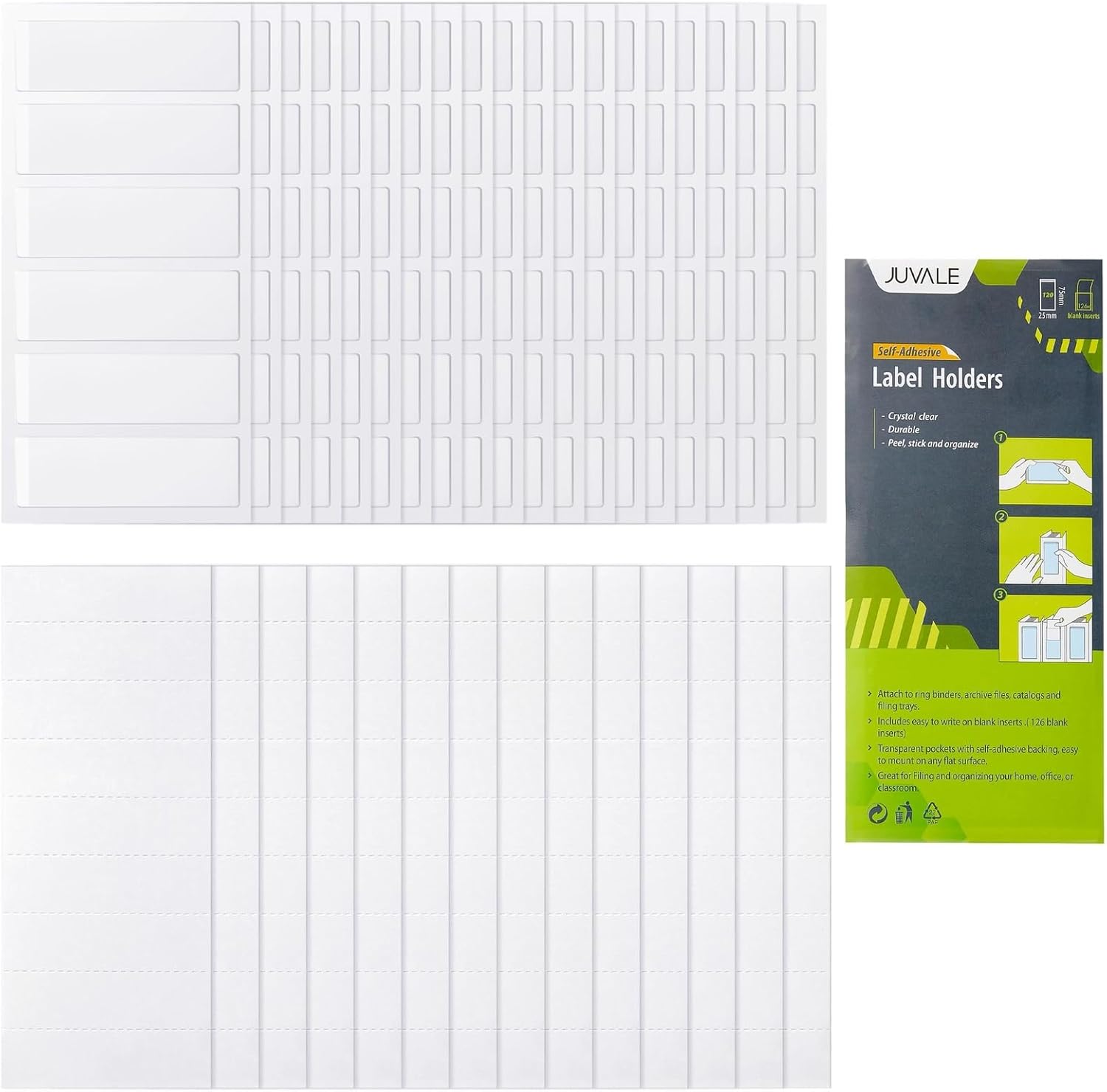 Brandclub - Juvale 120 Pack Clear 3-Ring Binder Spine Label Holder ...