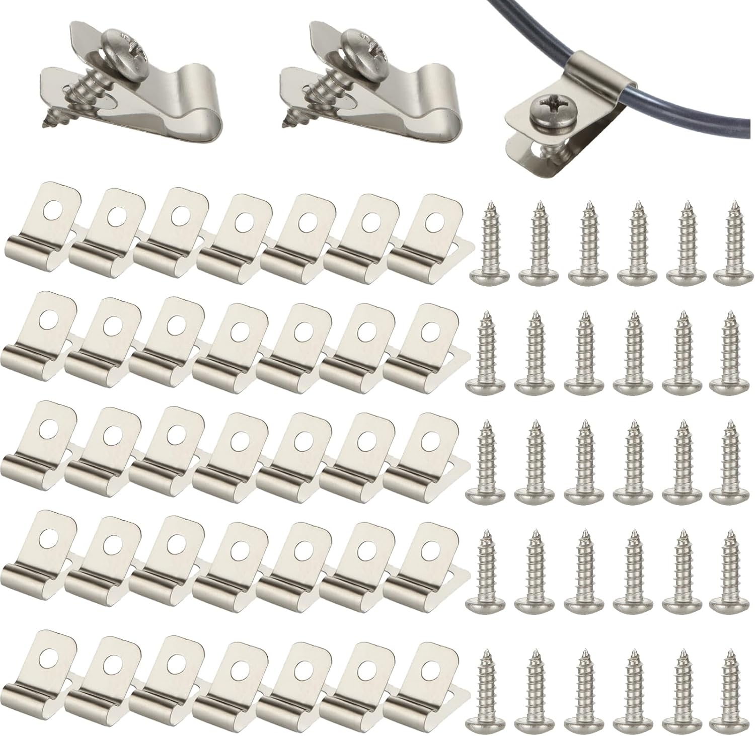 Amazon.com: JMIATRY 200Pcs Wire Fence Clips Stainless Steel Fence ...