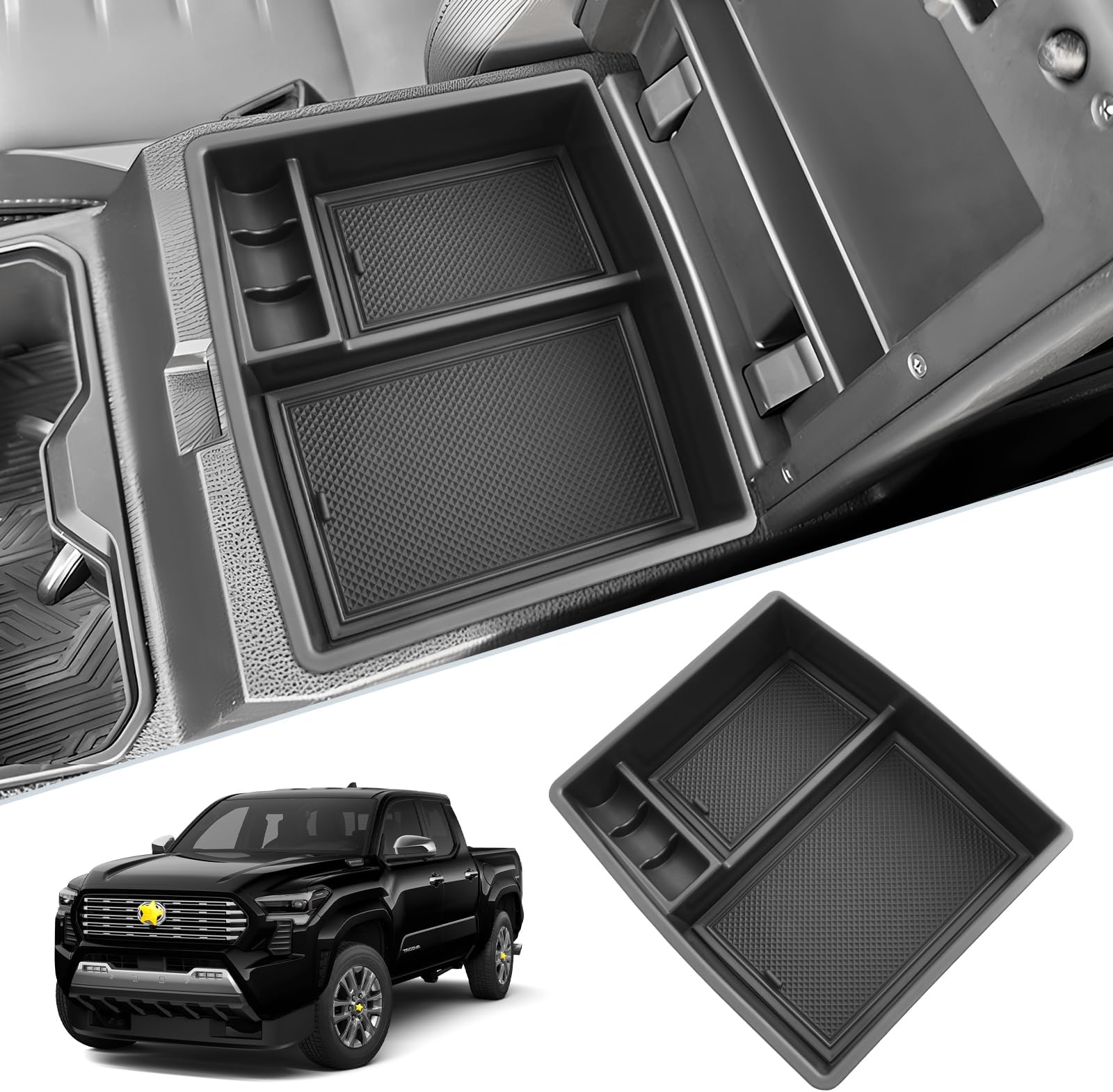 Amazon.com: SXCY for 2024 Toyota Tacoma Center Console Organizer for ...