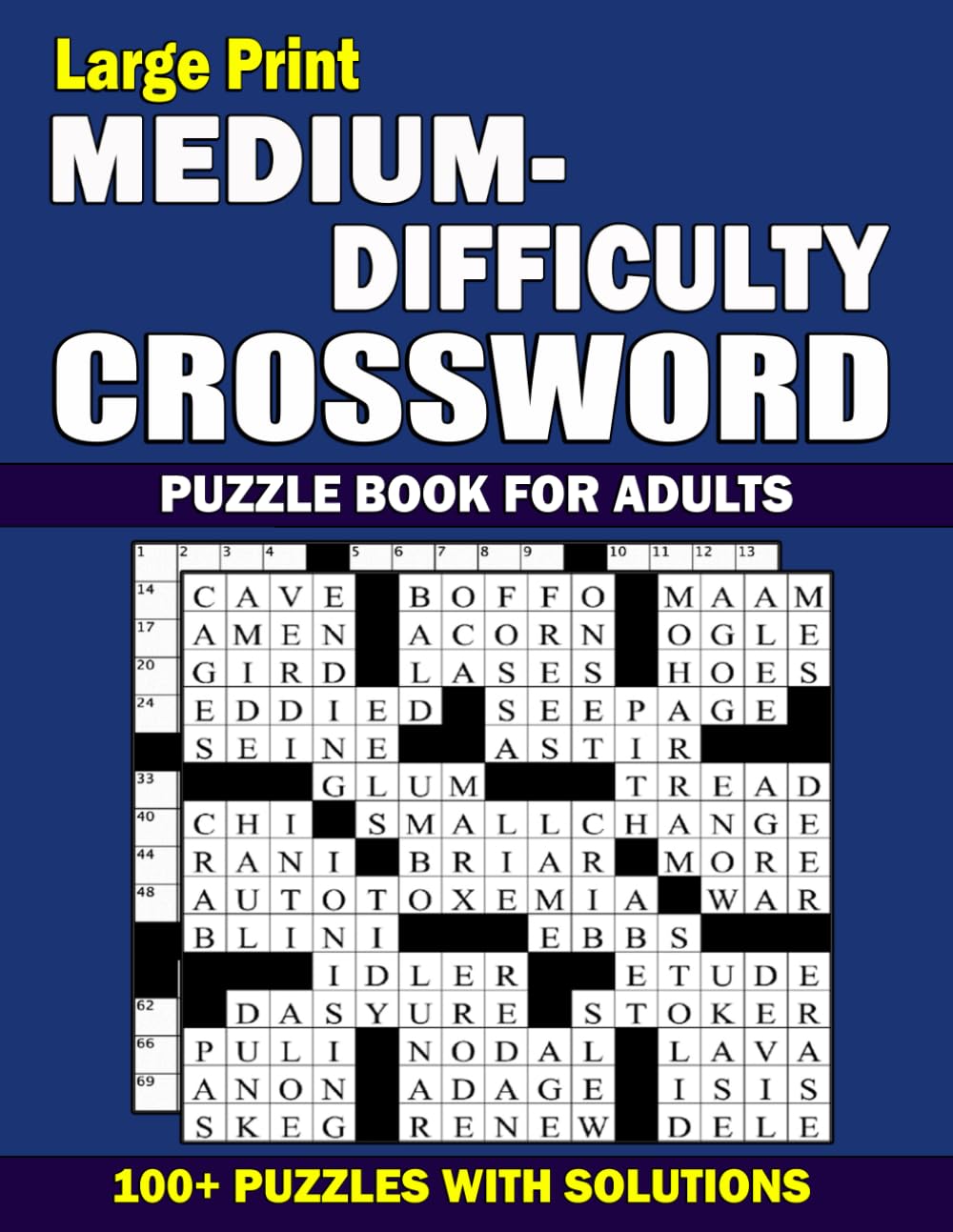 Large Print Medium Difficulty Crossword Puzzle Book For Adults: 2023 ...
