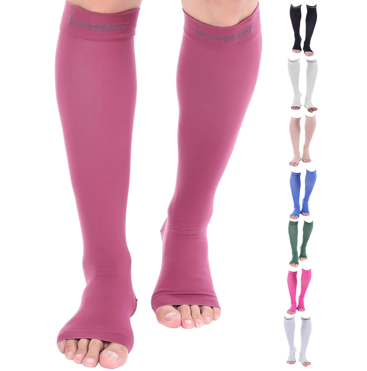 Doc Miller Open Toe Compression Socks Women and Men, Toeless ...