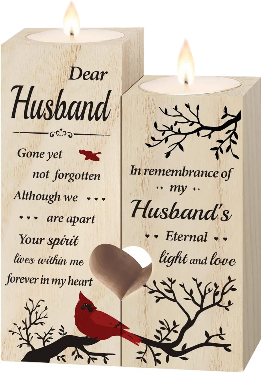 Amazon.com: Memorial Candle Gift for Loss of Husband - Sympathy and ...
