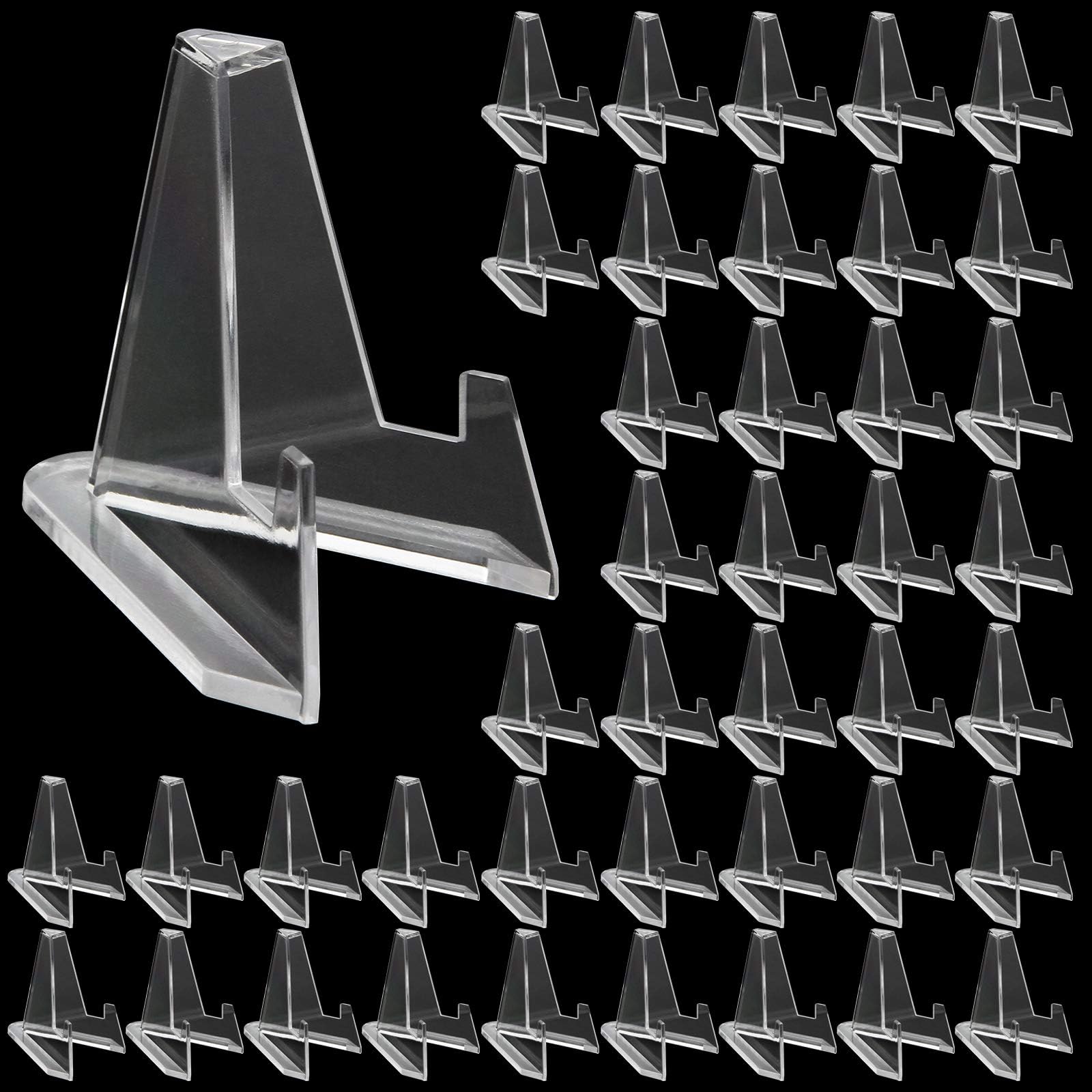 Amazon.com: 20 Pack Clear Acrylic Easel Stands Coin Display Easel, 2-1/ ...