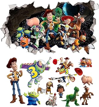 Toy Story Wall Stickers Kids Toy Story Wall Stickers 3D New Cartoon ...