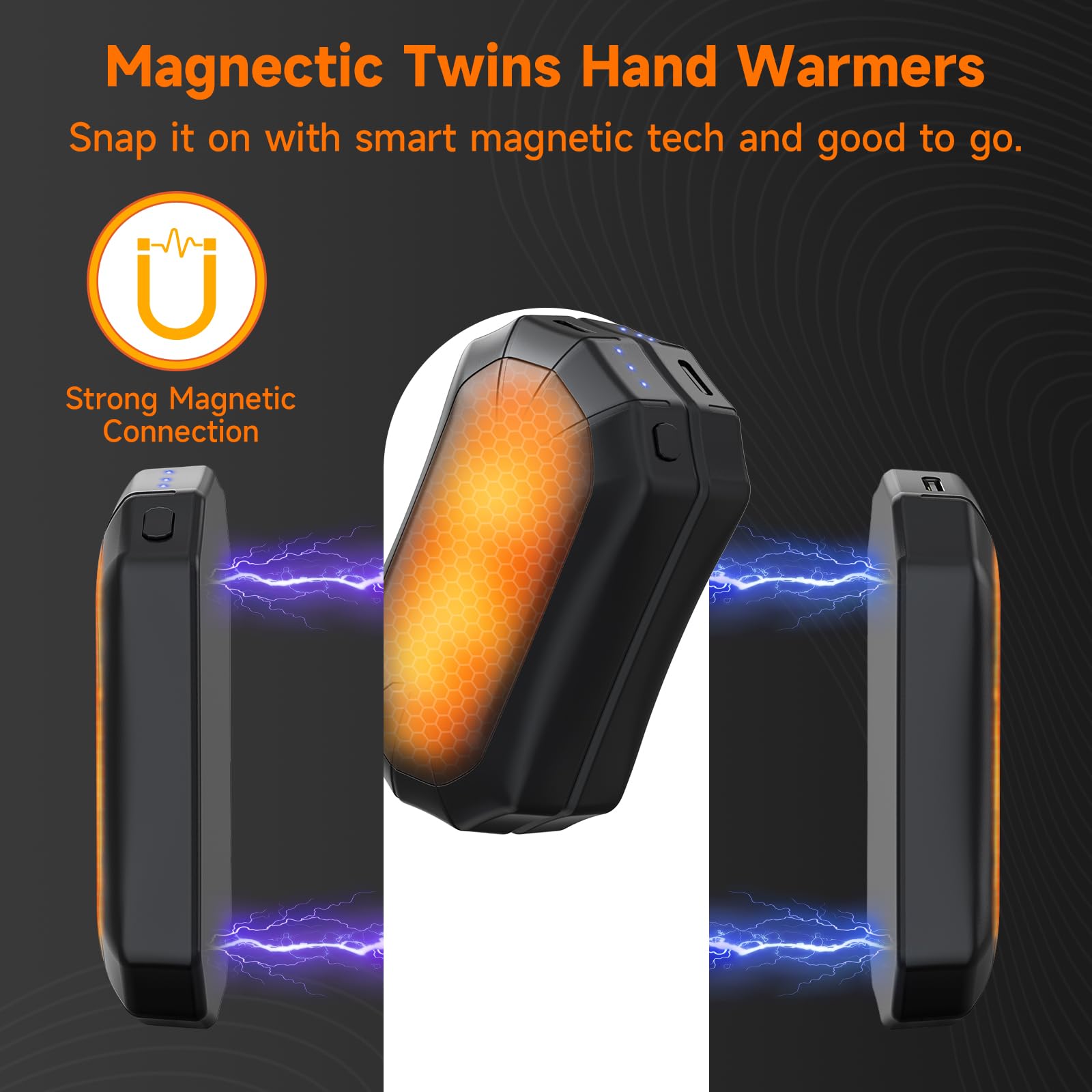 Snapklik.com : Hand Warmers Rechargeable, 2 Pack Magnetic Electric Hand ...